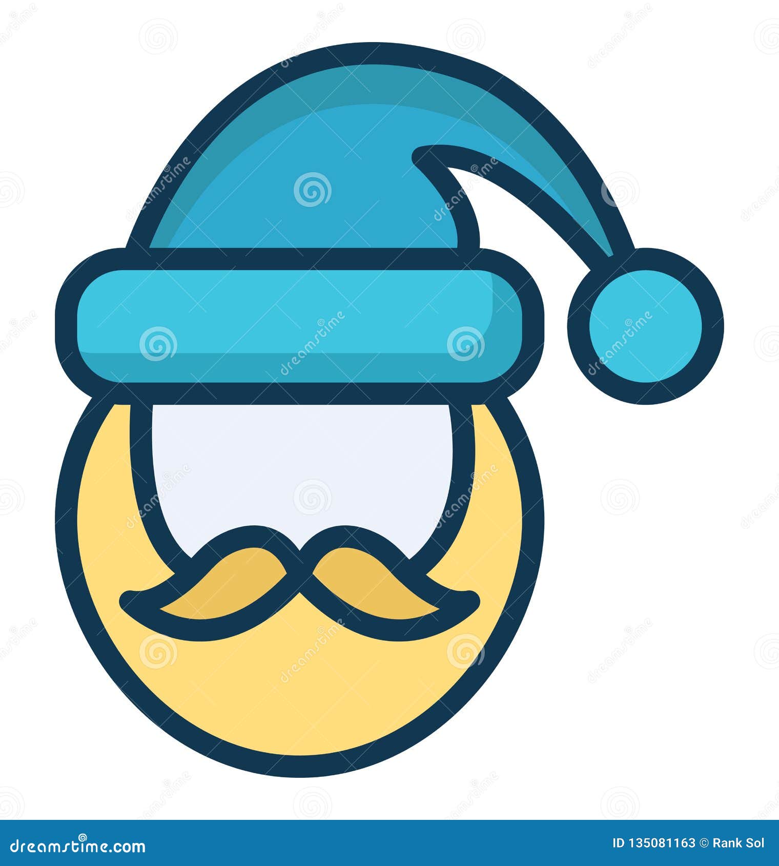 Santa Face Isolated Vector Icon that Can Be Easily Modified or Edit in ...