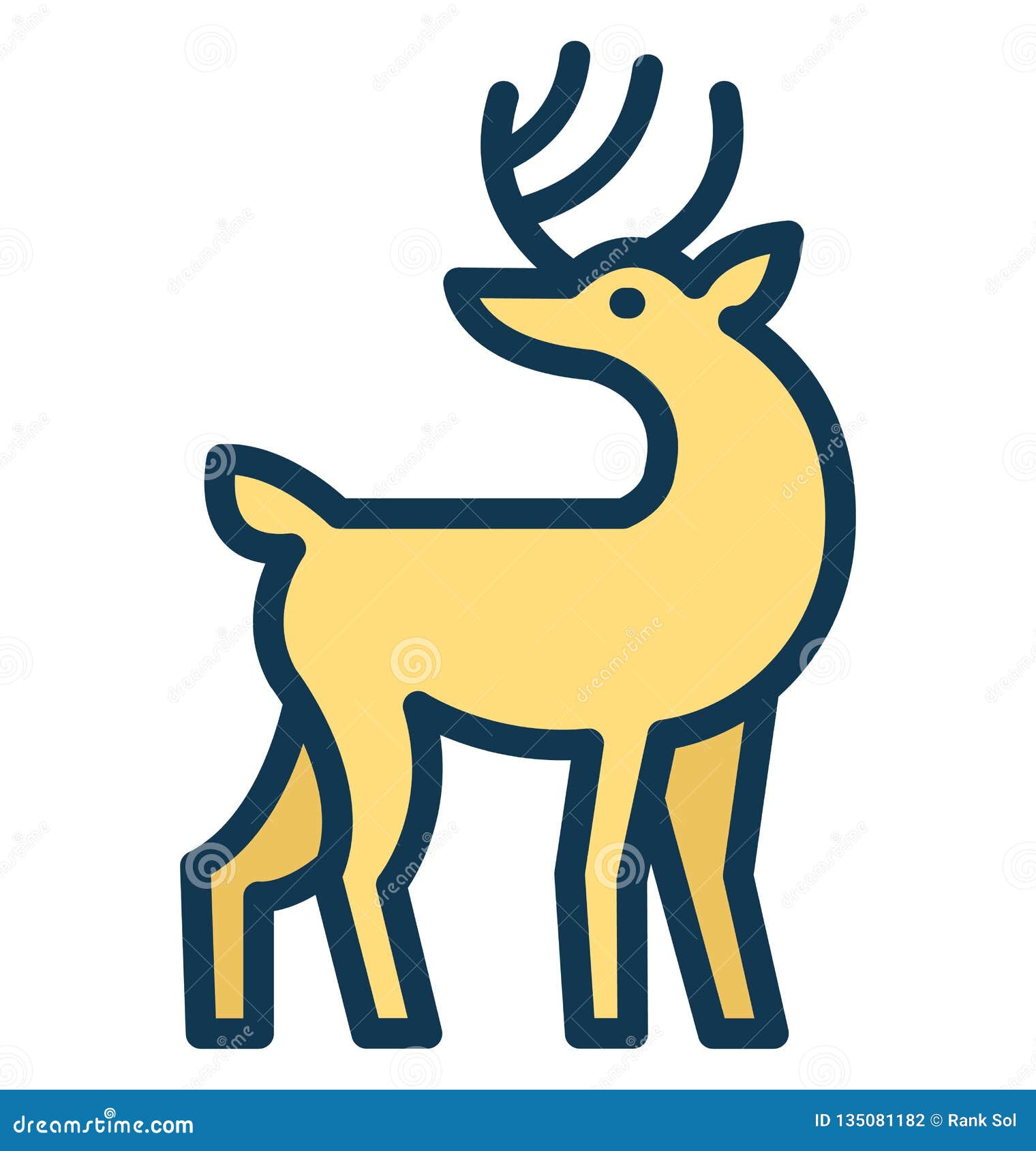 Reindeer Isolated Vector Icon that Can Be Easily Modified or Edit in ...