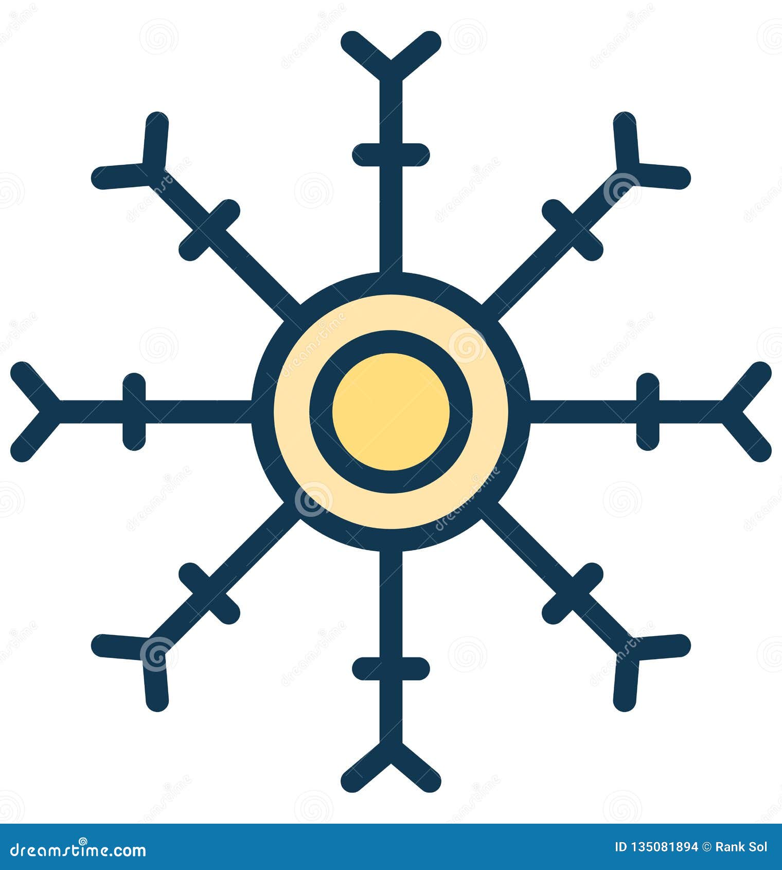 Snowflake Isolated Vector Icon that Can Be Easily Modified or Edit in ...