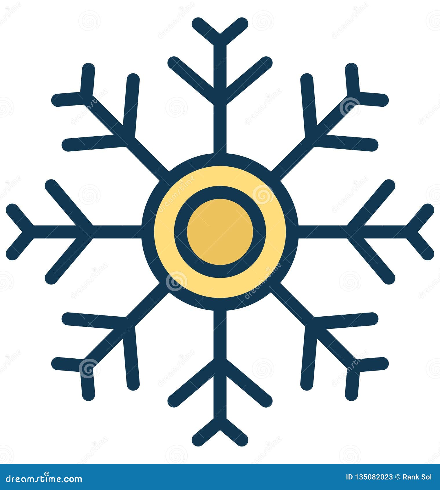 Snowflake Isolated Vector Icon that Can Be Easily Modified or Edit in ...