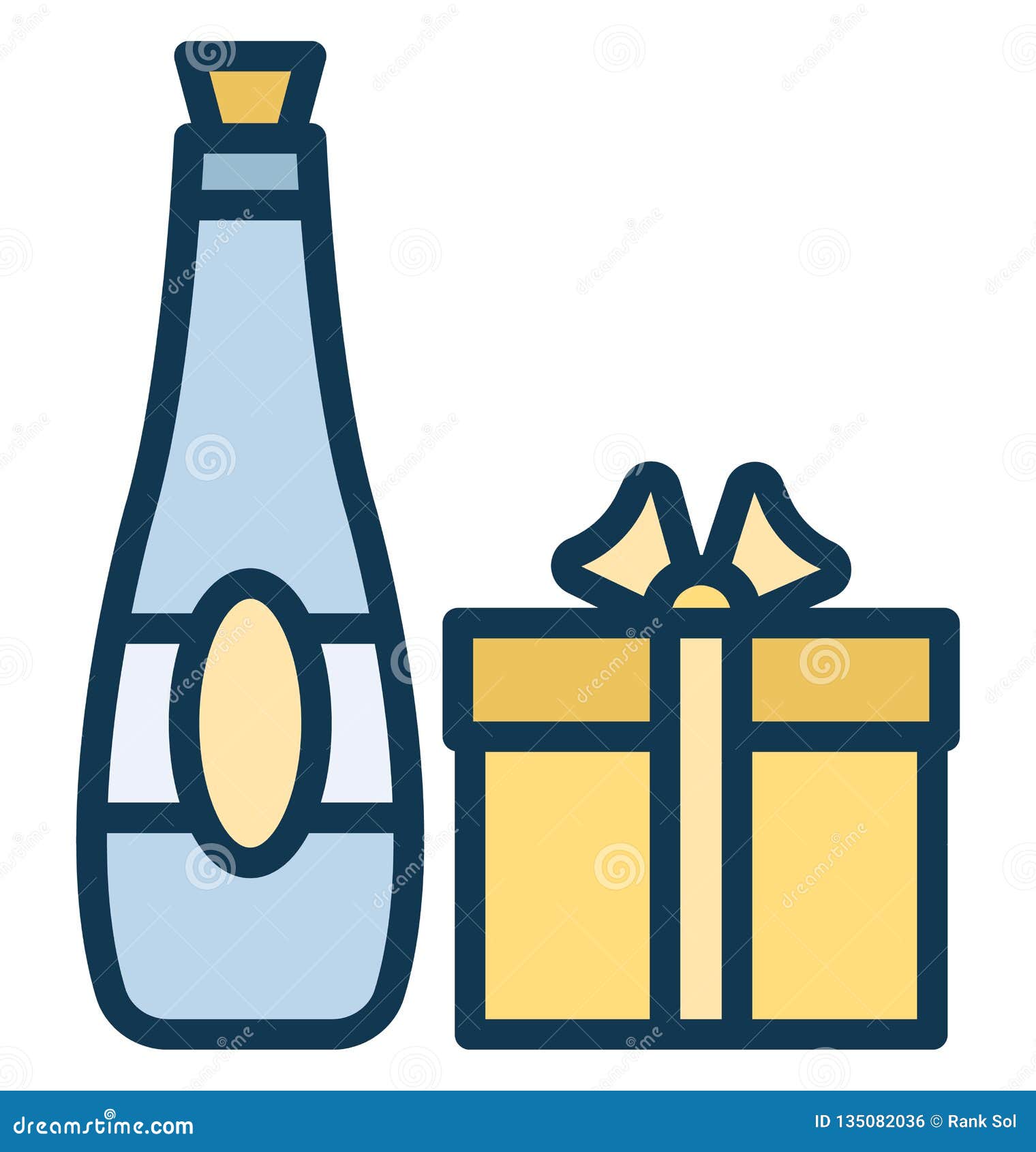 Wine Gift, Wine Isolated Vector Icon that Can Be Easily Modified or ...