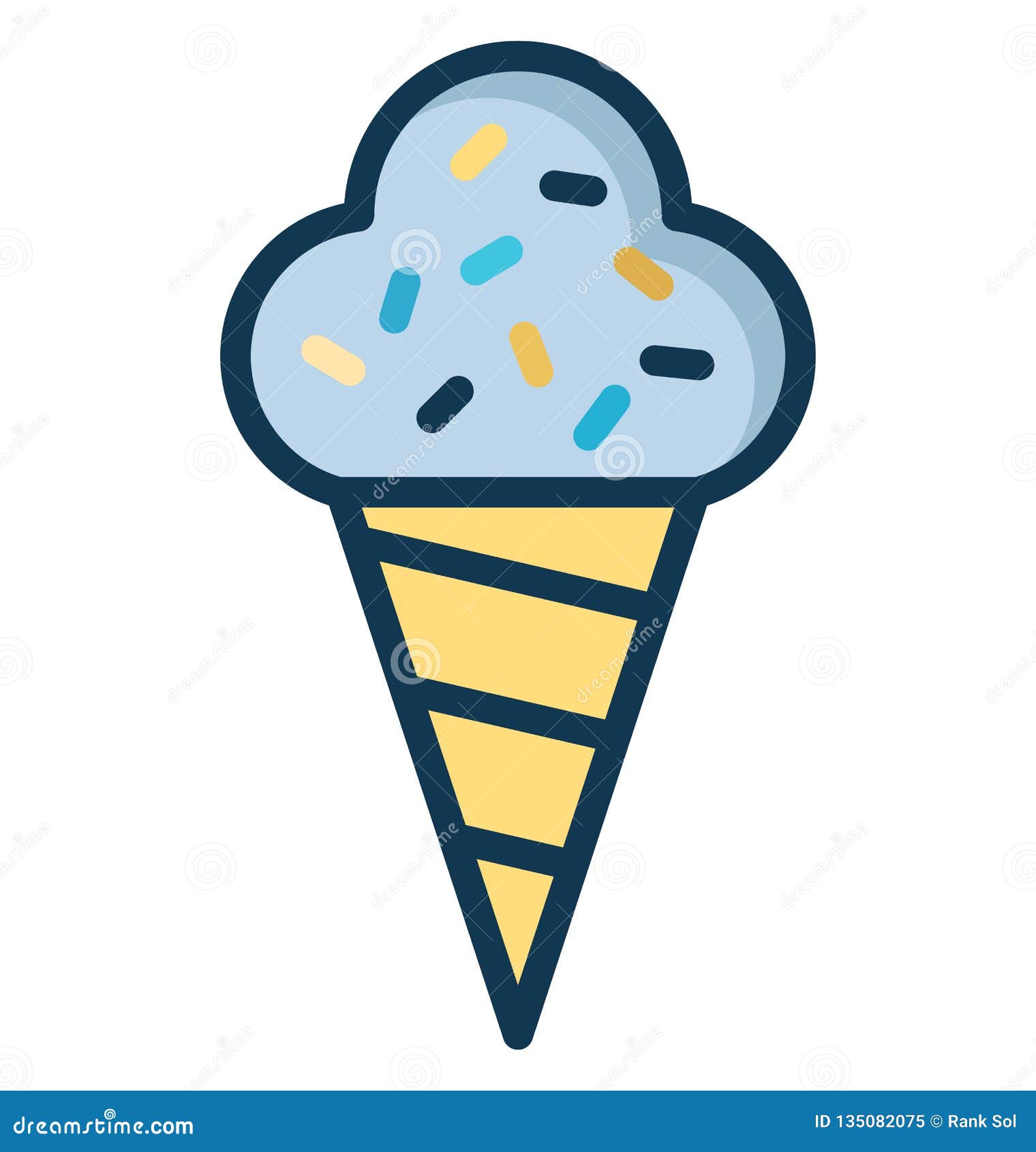 Ice Cone Isolated Vector Icon that Can Be Easily Modified or Edit in ...
