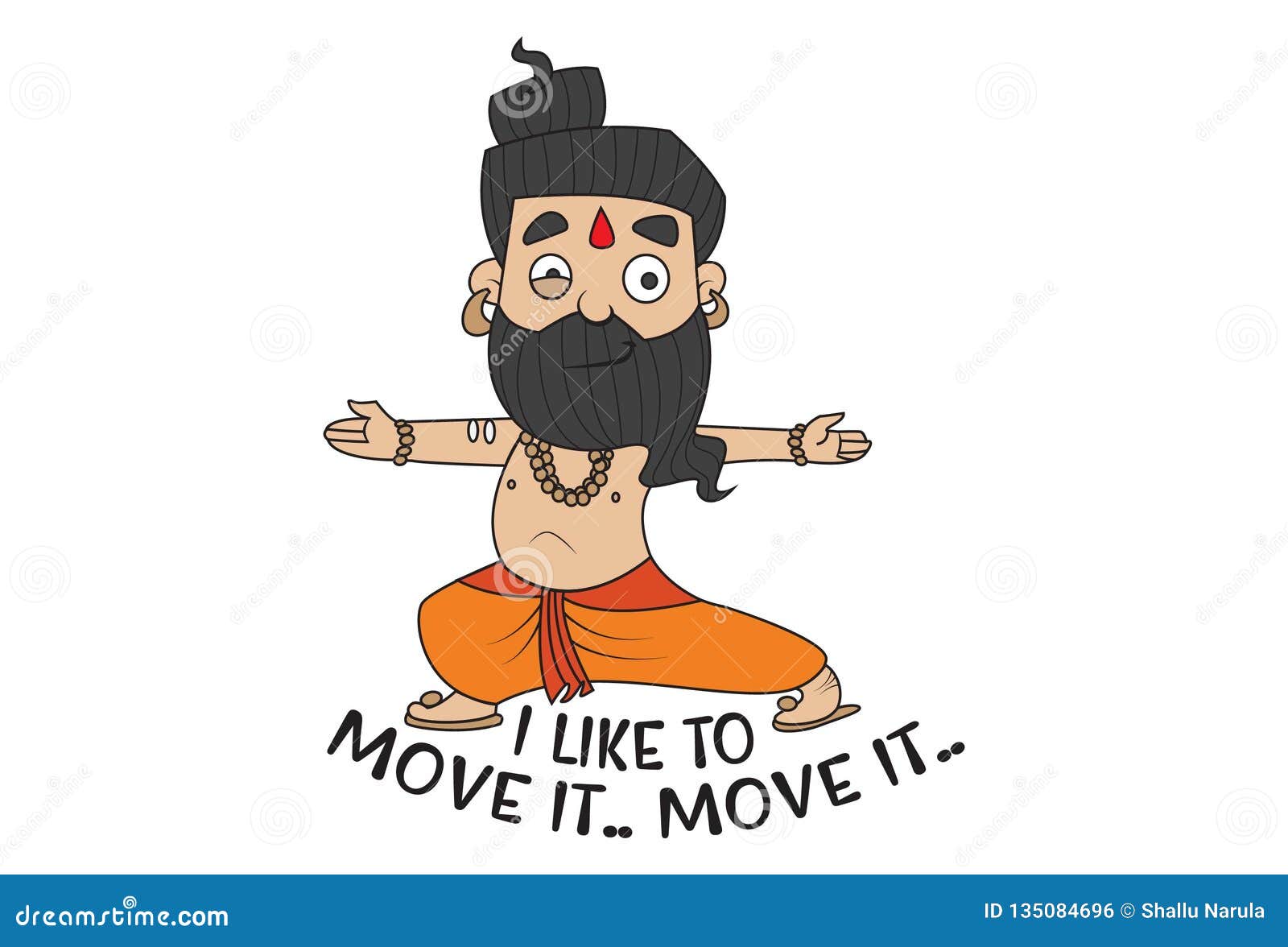 Cartoon Illustration of Baba Ramdev Stock Vector - Illustration of ...