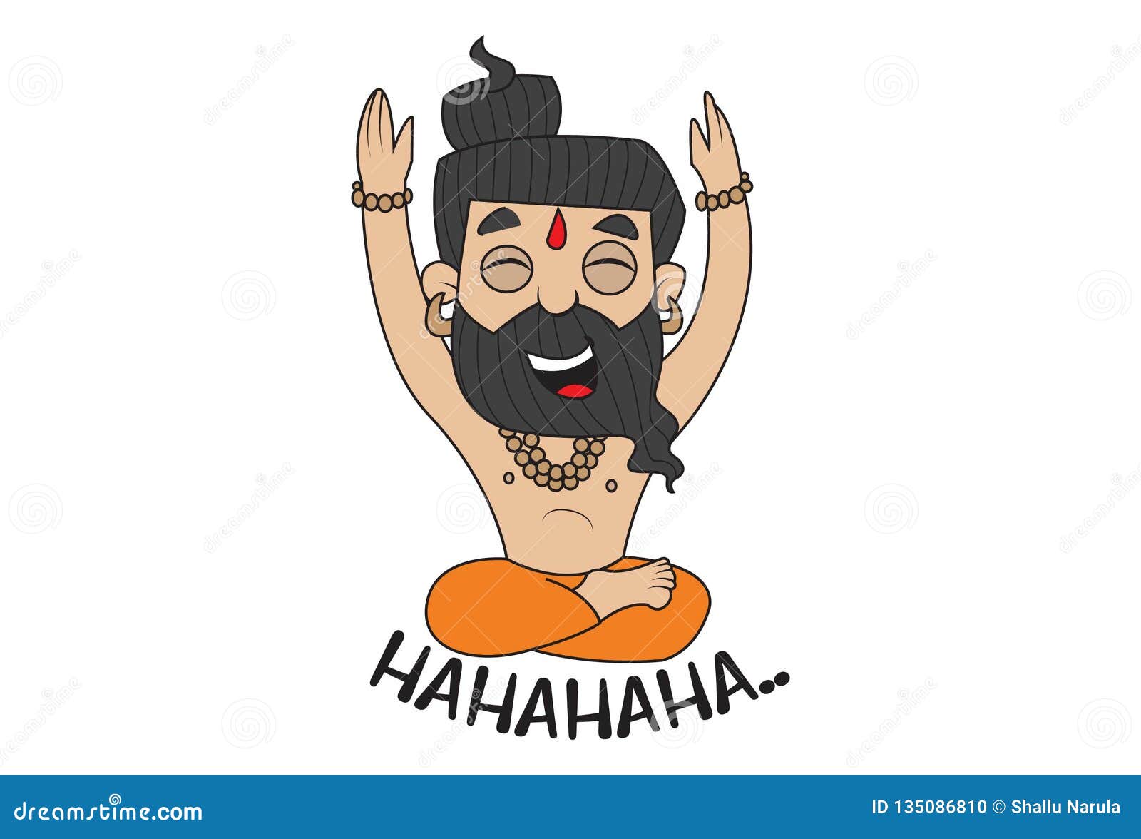 Cartoon Illustration of Baba Ramdev Stock Vector - Illustration of ...