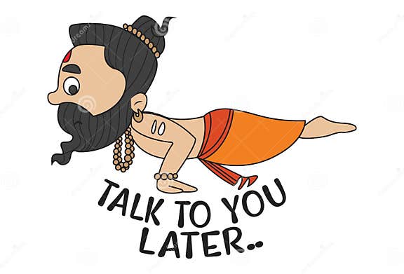 Cartoon Illustration of Baba Ramdev Stock Vector - Illustration of ...