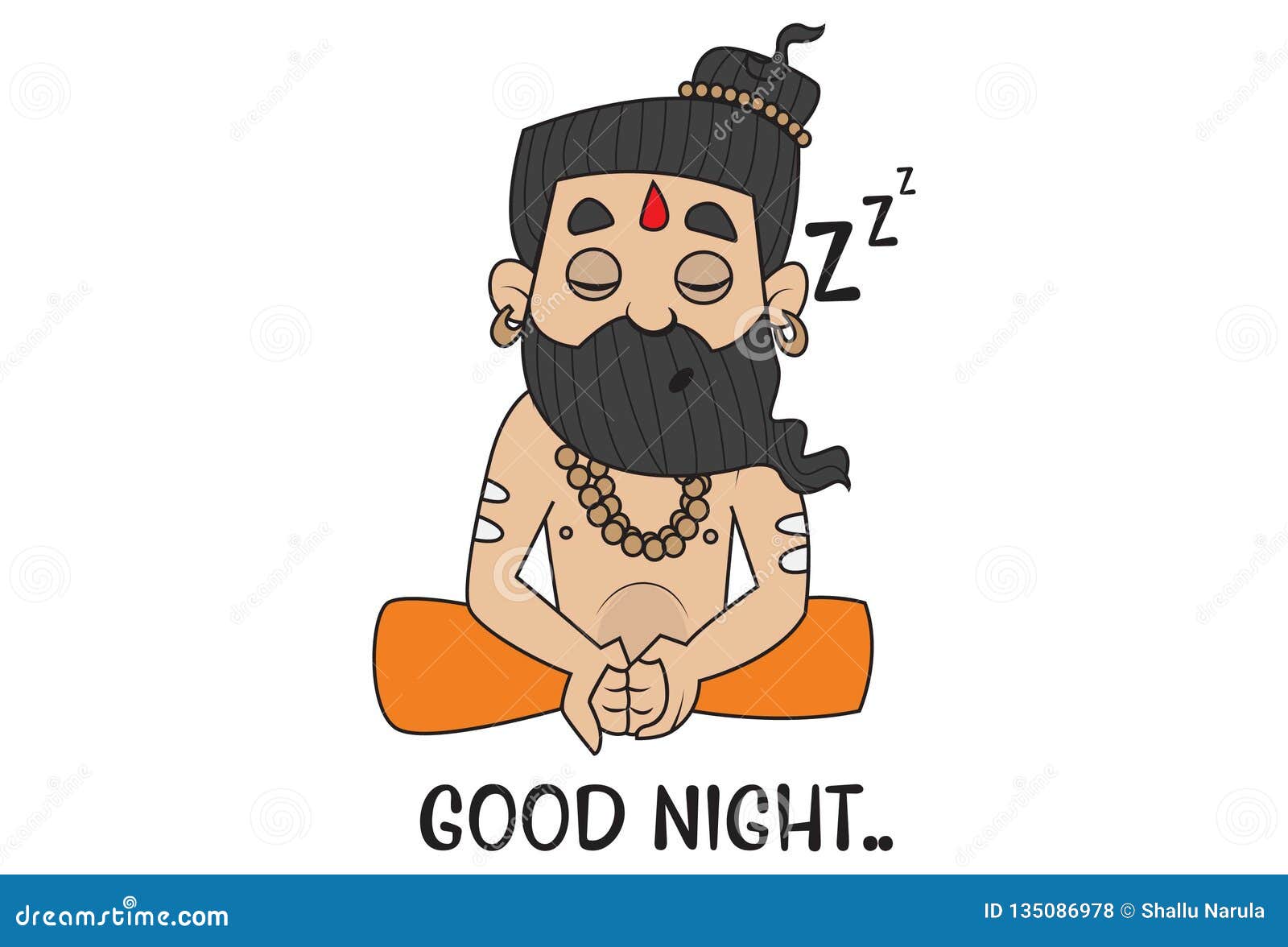 Cartoon Illustration of Baba Ramdev Stock Vector - Illustration of hand ...