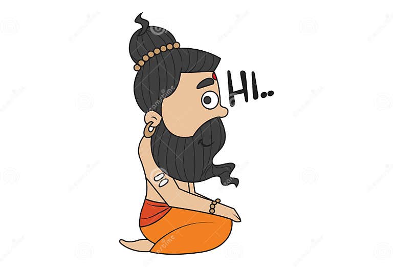 Cartoon Illustration of Baba Ramdev Stock Illustration - Illustration ...