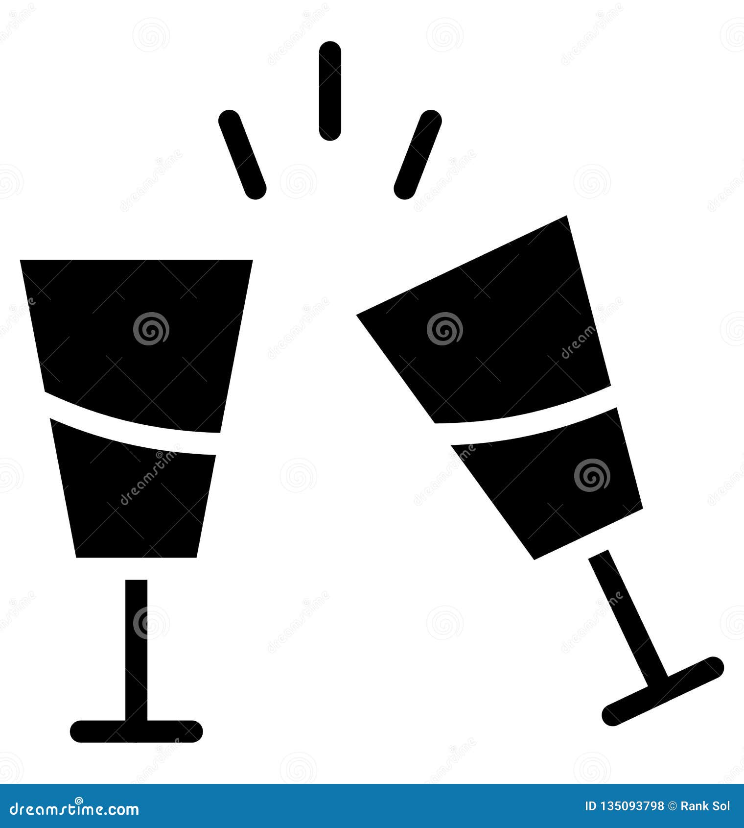 Toasting Isolated Vector Icon that Can Be Easily Modified or Edit in ...