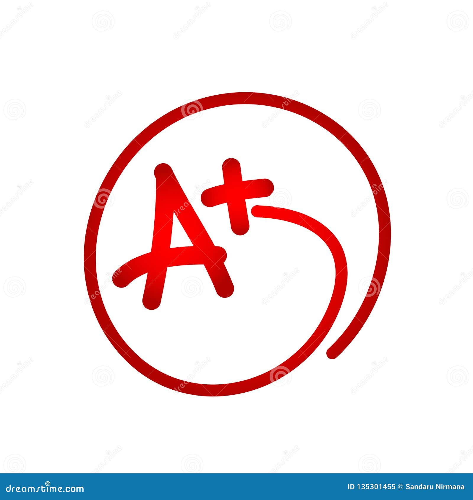 Grade A+ Plus Letter Text Isolated Royalty-Free Stock Image ...