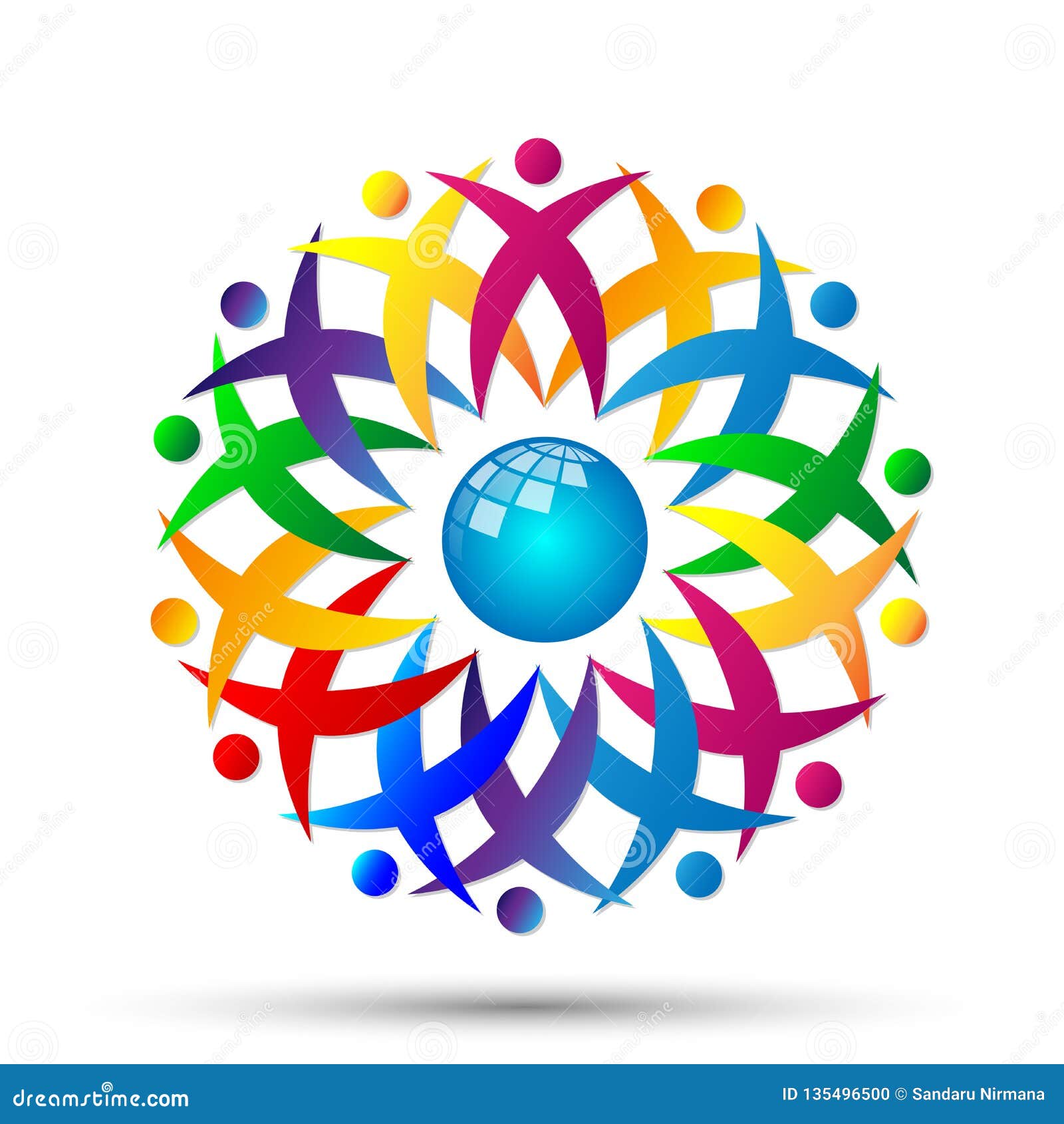 People Globe Team Work Logo Partnership Education Celebration Group ...