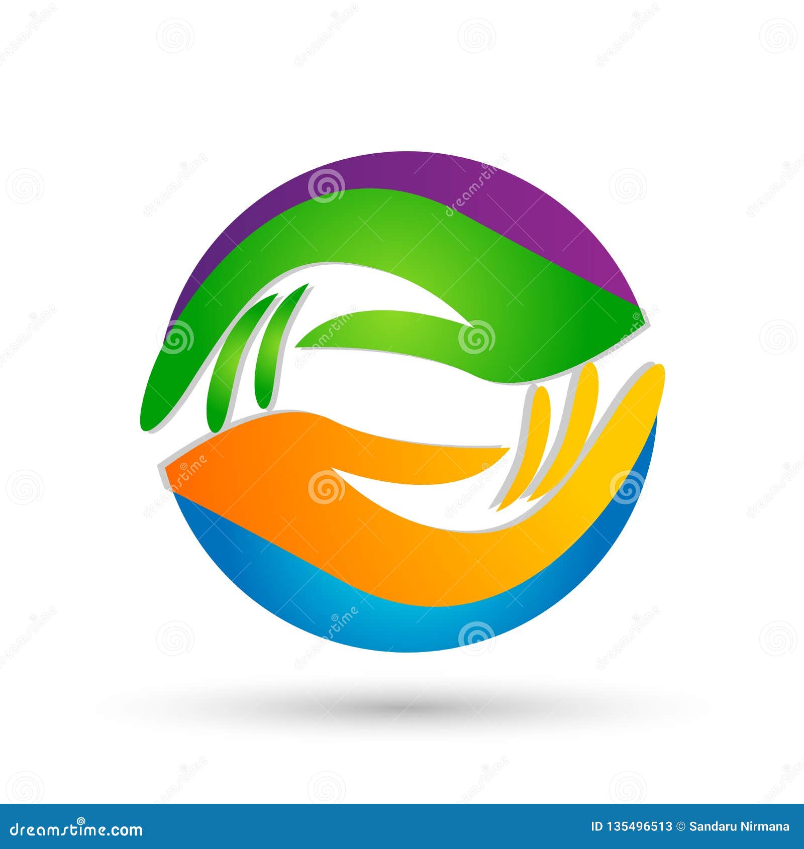 Helping Hands Care Hands Globe Logo Icon Vector Designs on White ...
