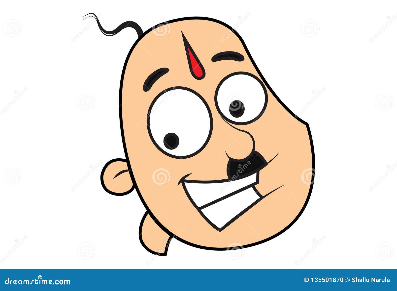 Vector Cartoon Illustration of Bald Man Stock Vector - Illustration of ...