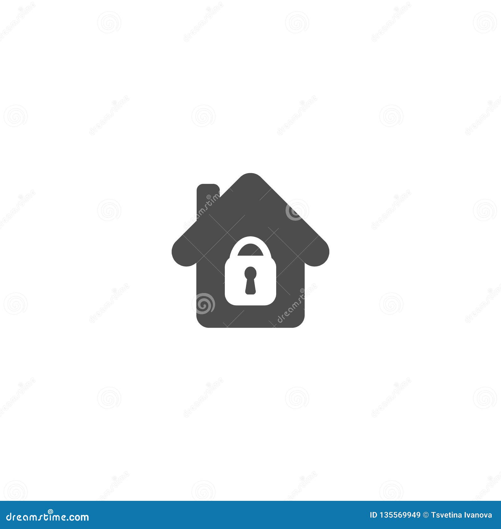 Home Symbol with Padlock Simple Vector Icon. Stock Vector ...