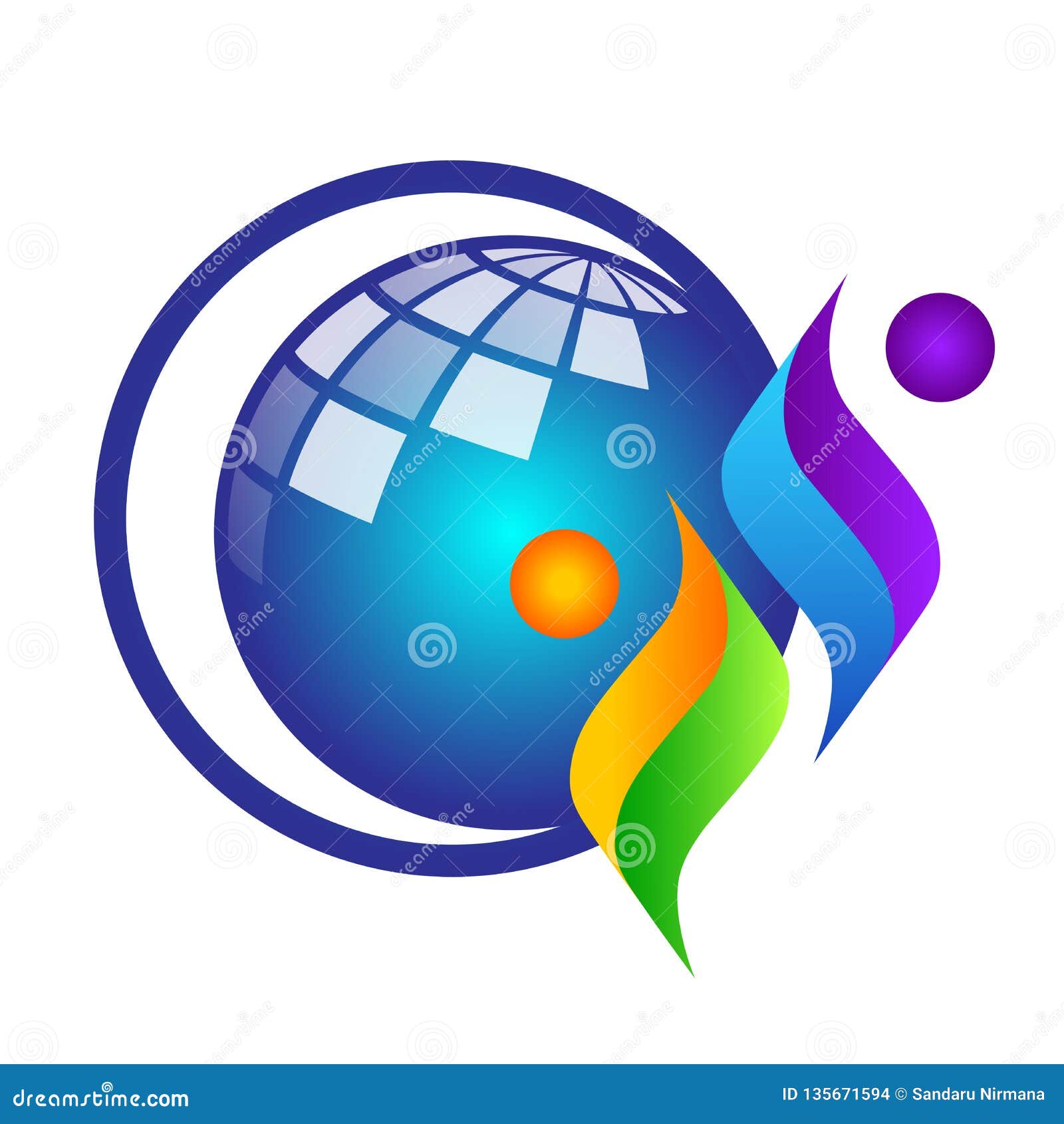 Abstract Globe World Colorful People Report Wellness Together Logo Icon ...