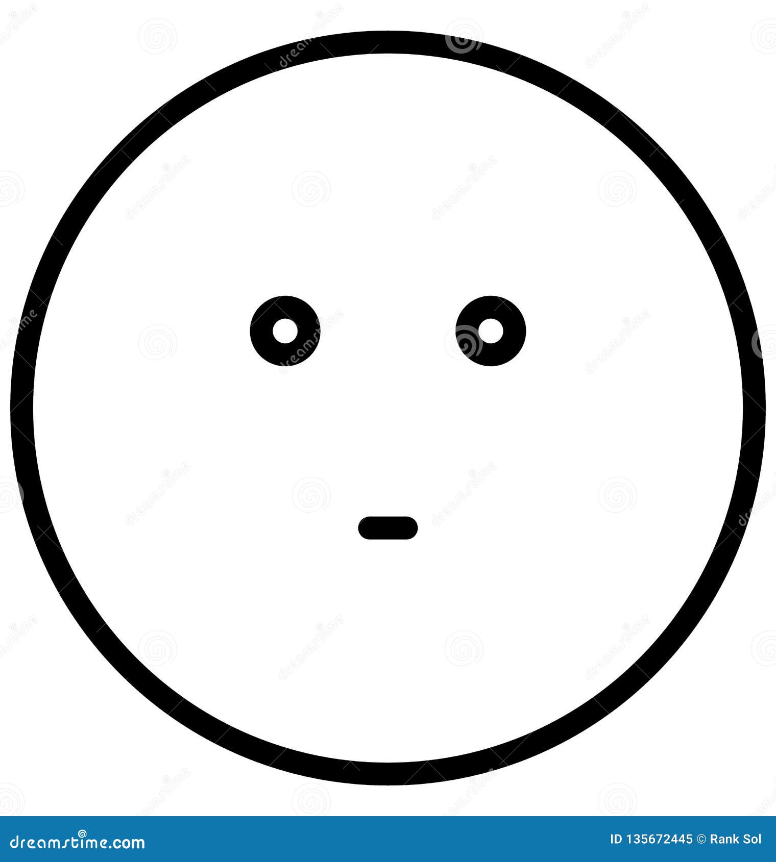 Stare Emoticon, Emoticons Vector Isolated Icon Which Can Easily Modify ...