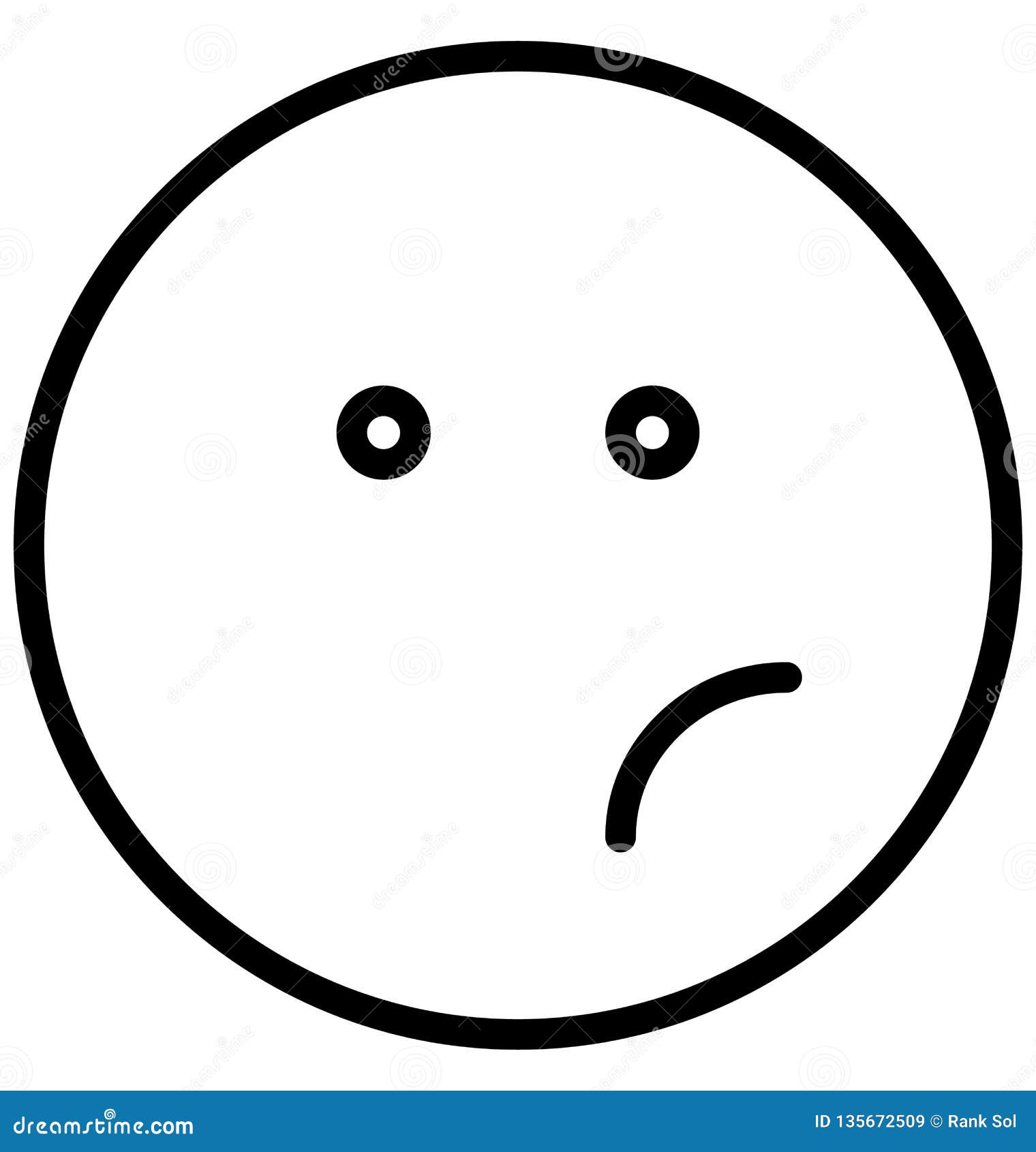 Bemused Face, Emoticons Vector Isolated Icon Which Can Easily Modify or ...