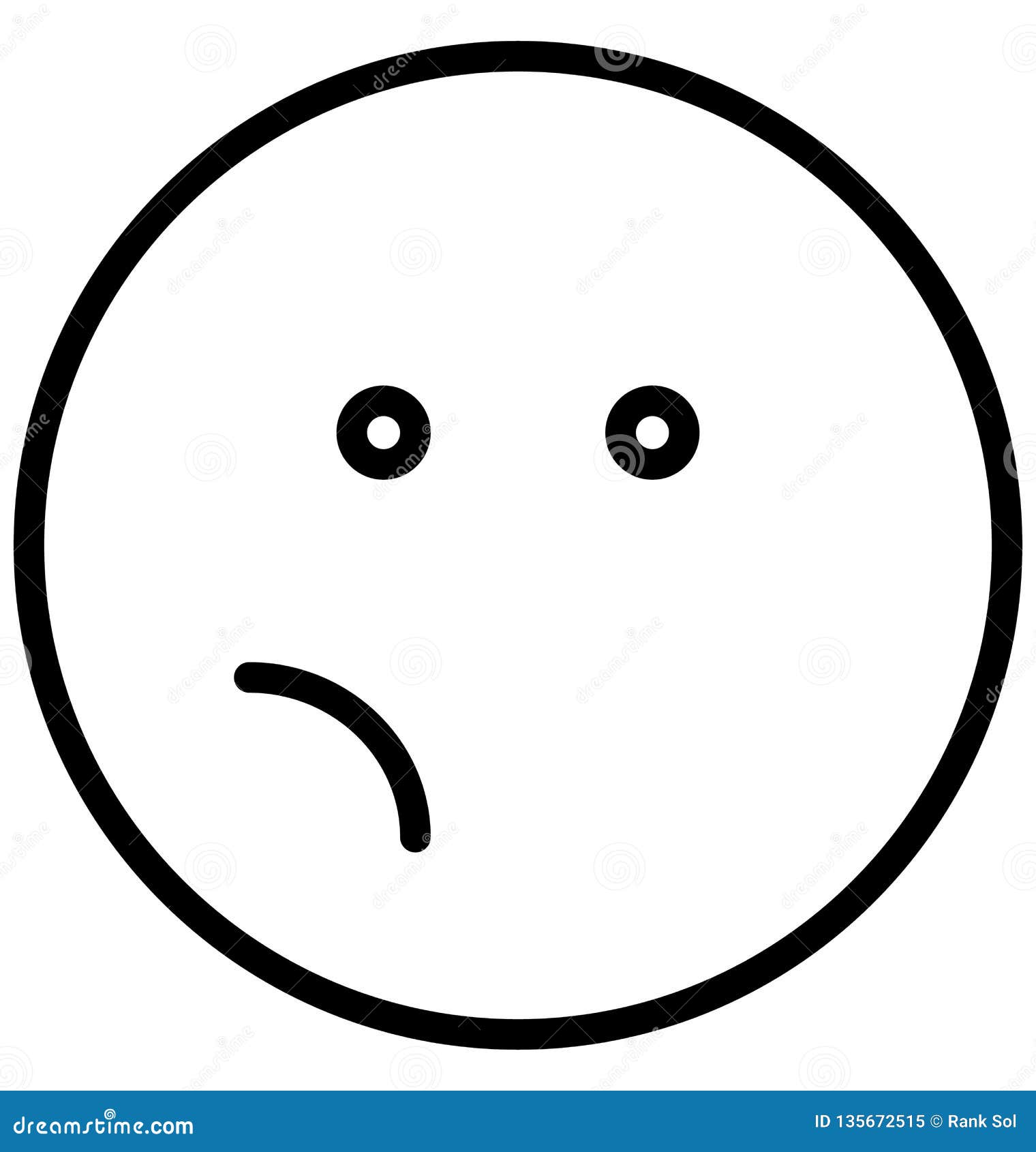 Bemused Face, Emoticons Vector Isolated Icon Which Can Easily Modify or ...