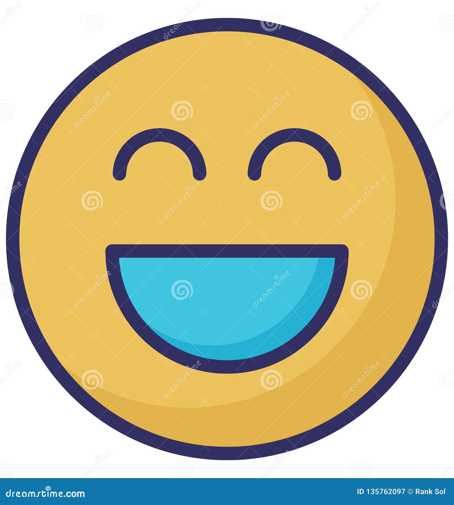 Happy, Excited Vector Isolated Icon Which Can Easily Modify or Edit ...