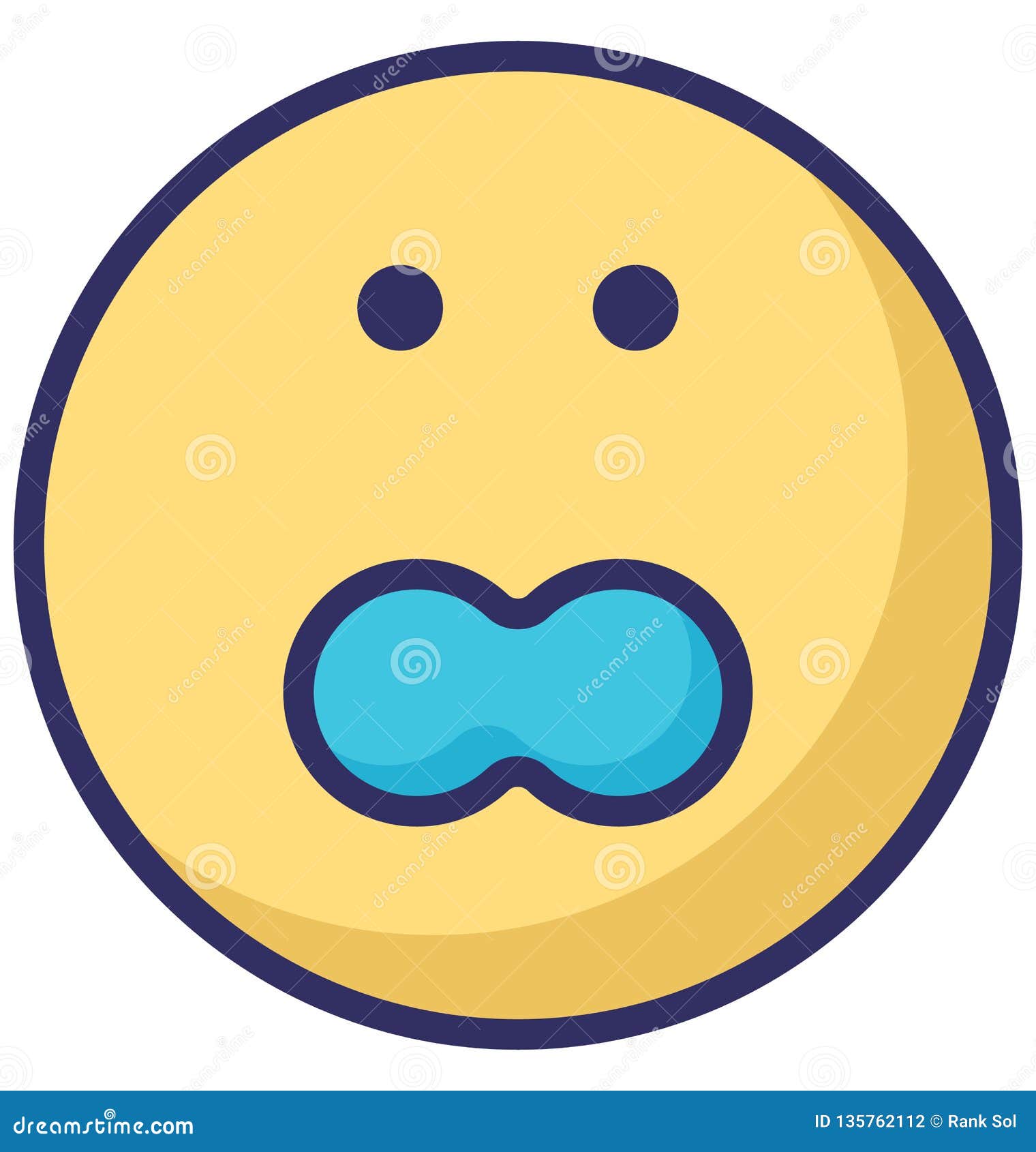 Surprised, Stare Emoticon Vector Isolated Icon Which Can Easily Modify ...