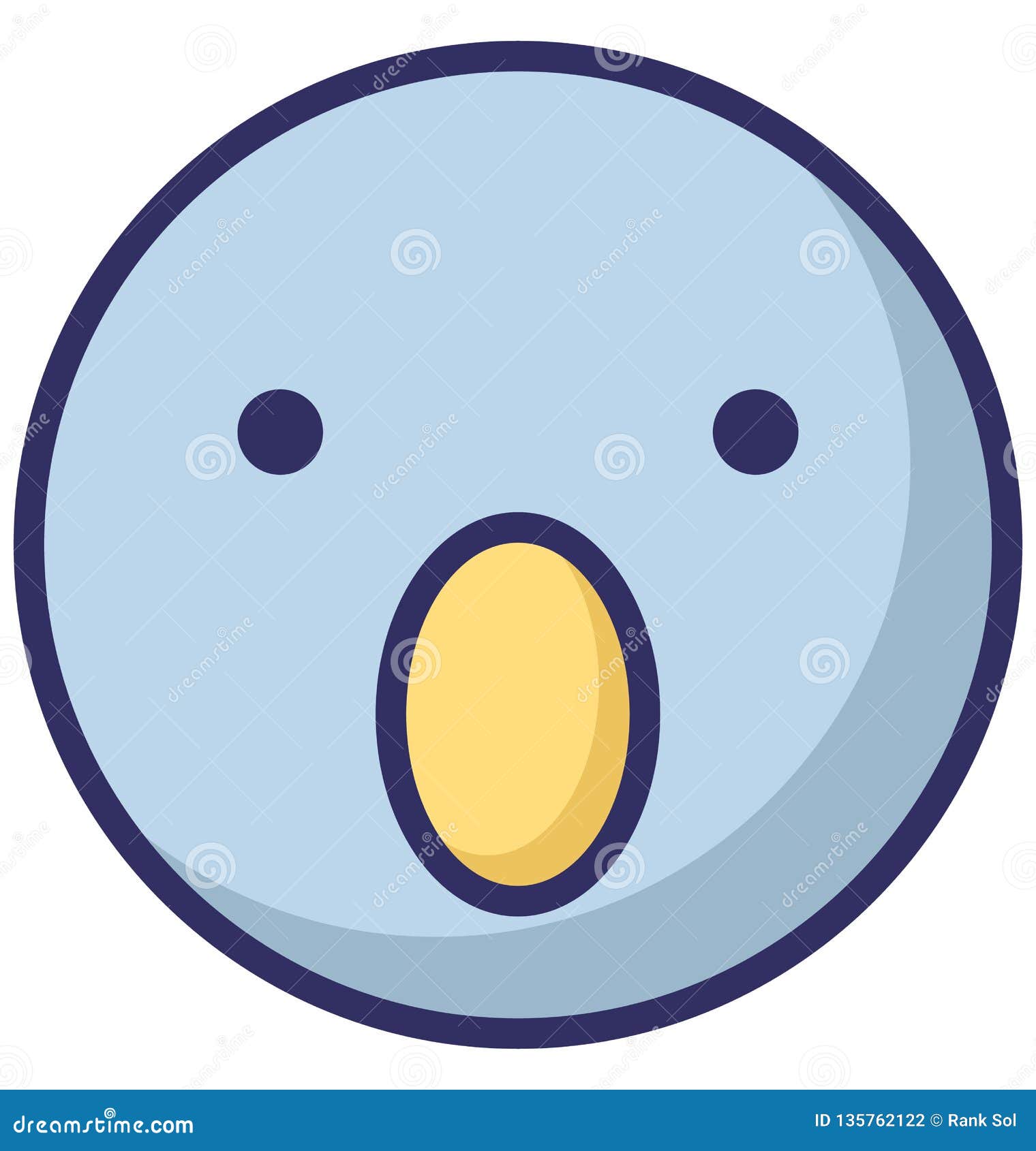 Surprised, Stare Emoticon Vector Isolated Icon Which Can Easily Modify ...