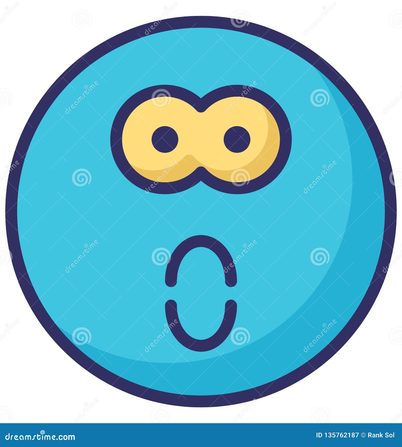 Sad, Baffled Emoticon Vector Isolated Icon Which Can Easily Modify or ...