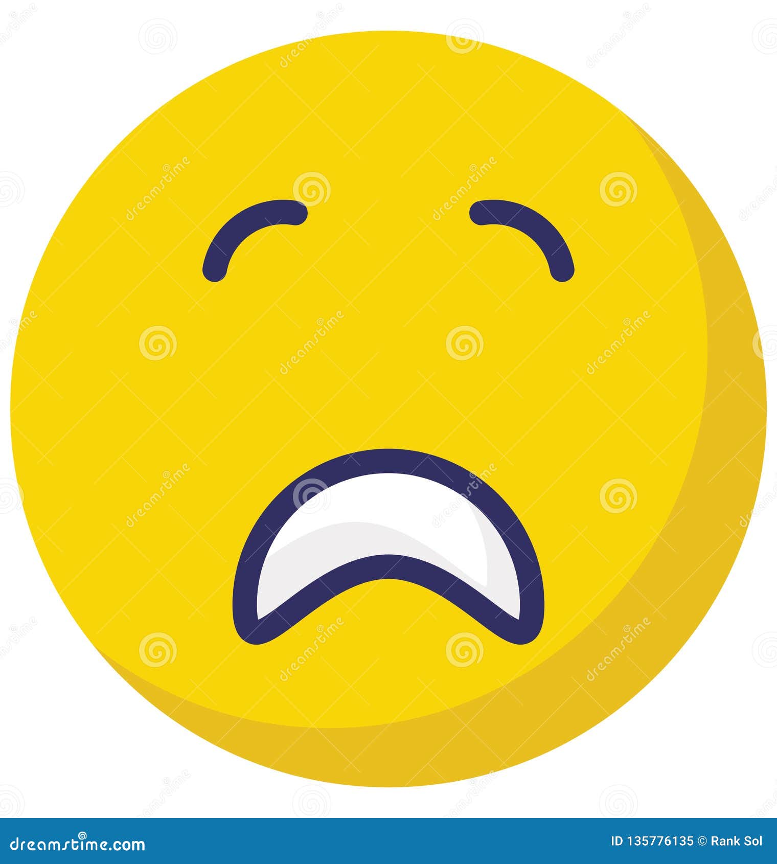 Sad, Angry Vector Isolated Icon Which Can Easily Modify or Edit Stock ...