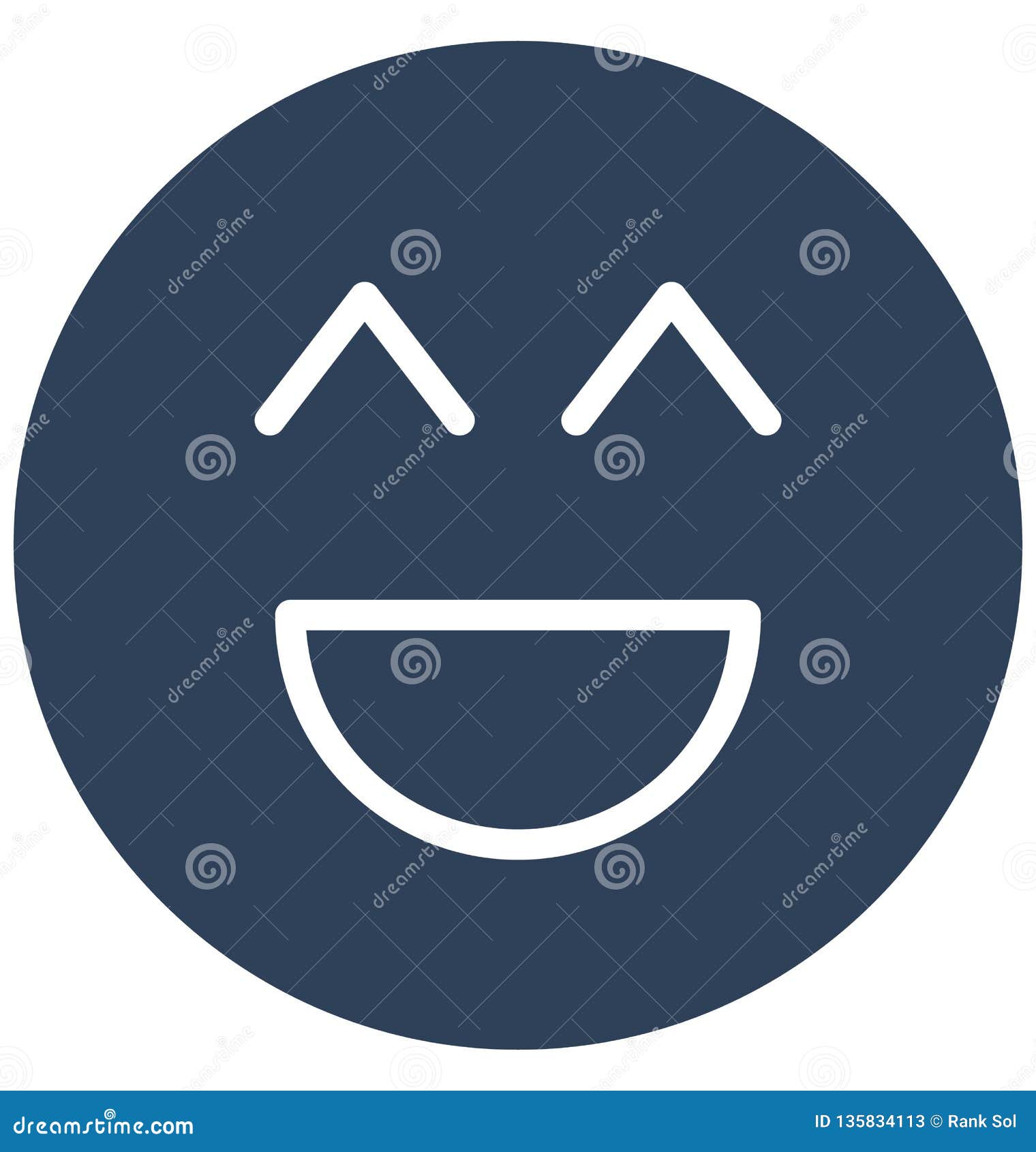Big Grin, Laugh Vector Isolated Icon Which Can Easily Modify or Edit ...