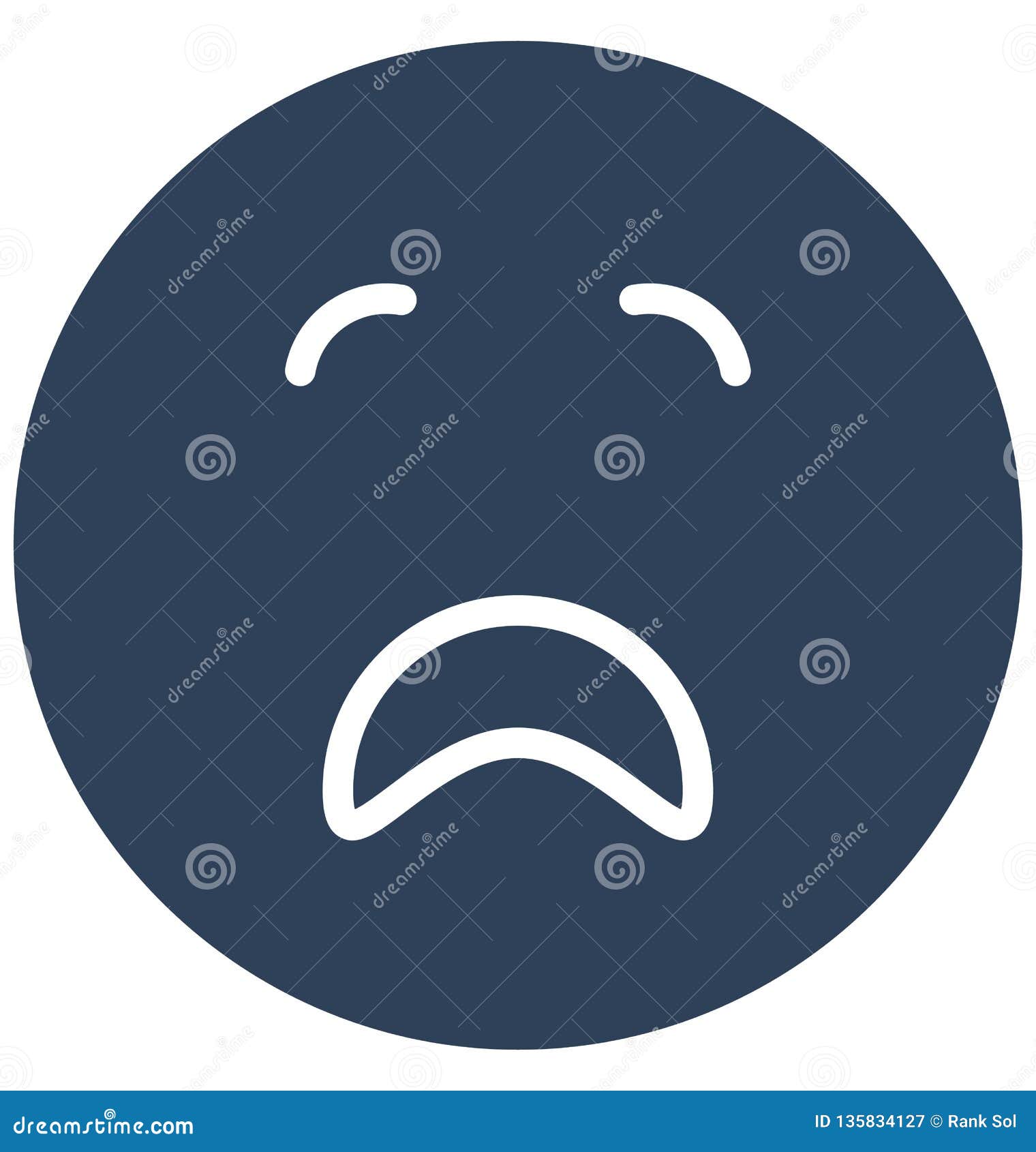 Sad, Angry Vector Isolated Icon Which Can Easily Modify or Edit Stock ...