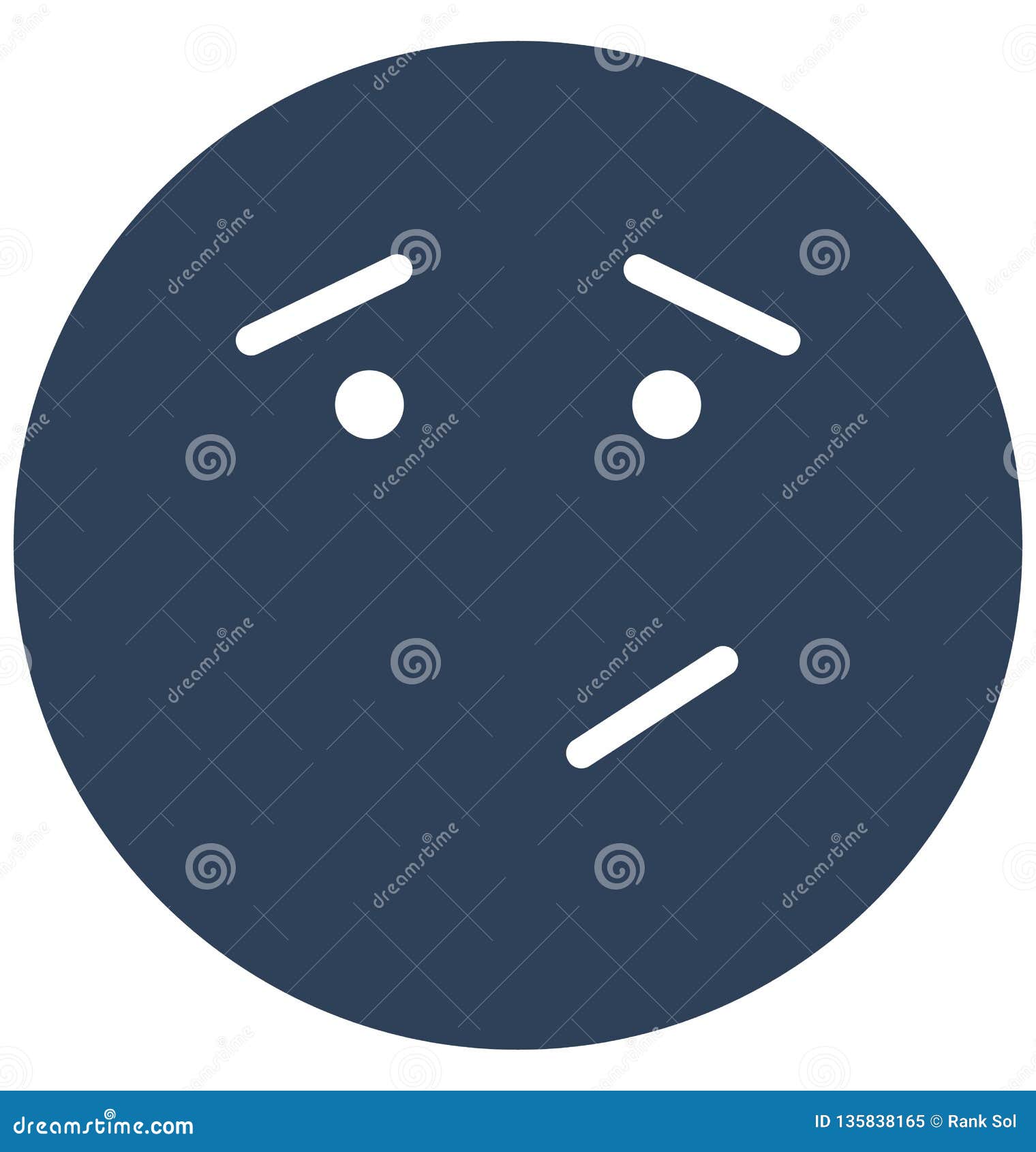 Sad, Angry Vector Isolated Icon Which Can Easily Modify or Edit Stock ...