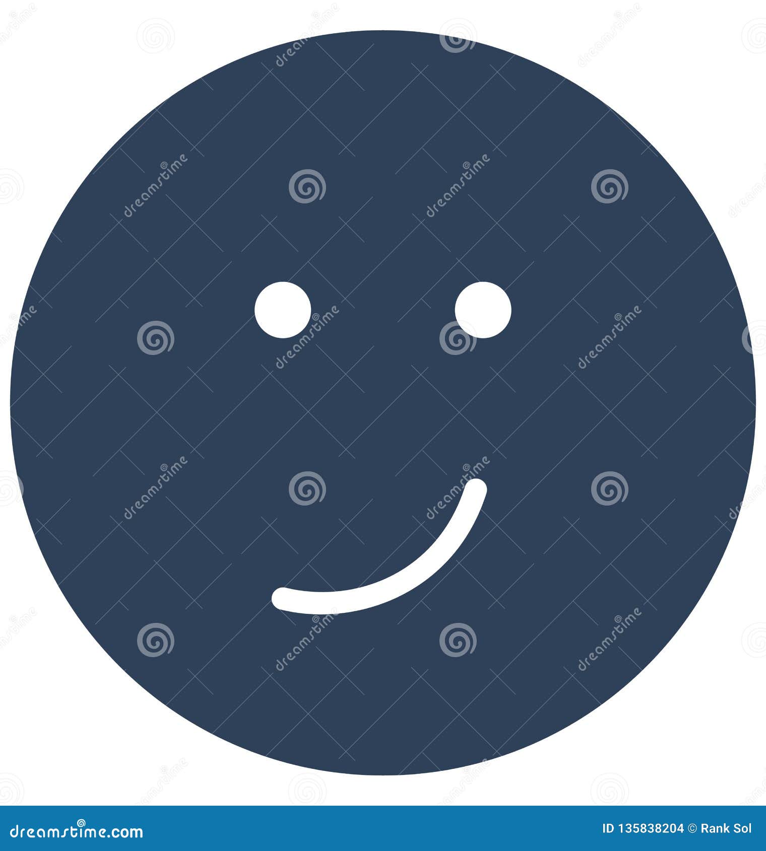 Smirking, Nodding Vector Isolated Icon Which Can Easily Modify or Edit ...