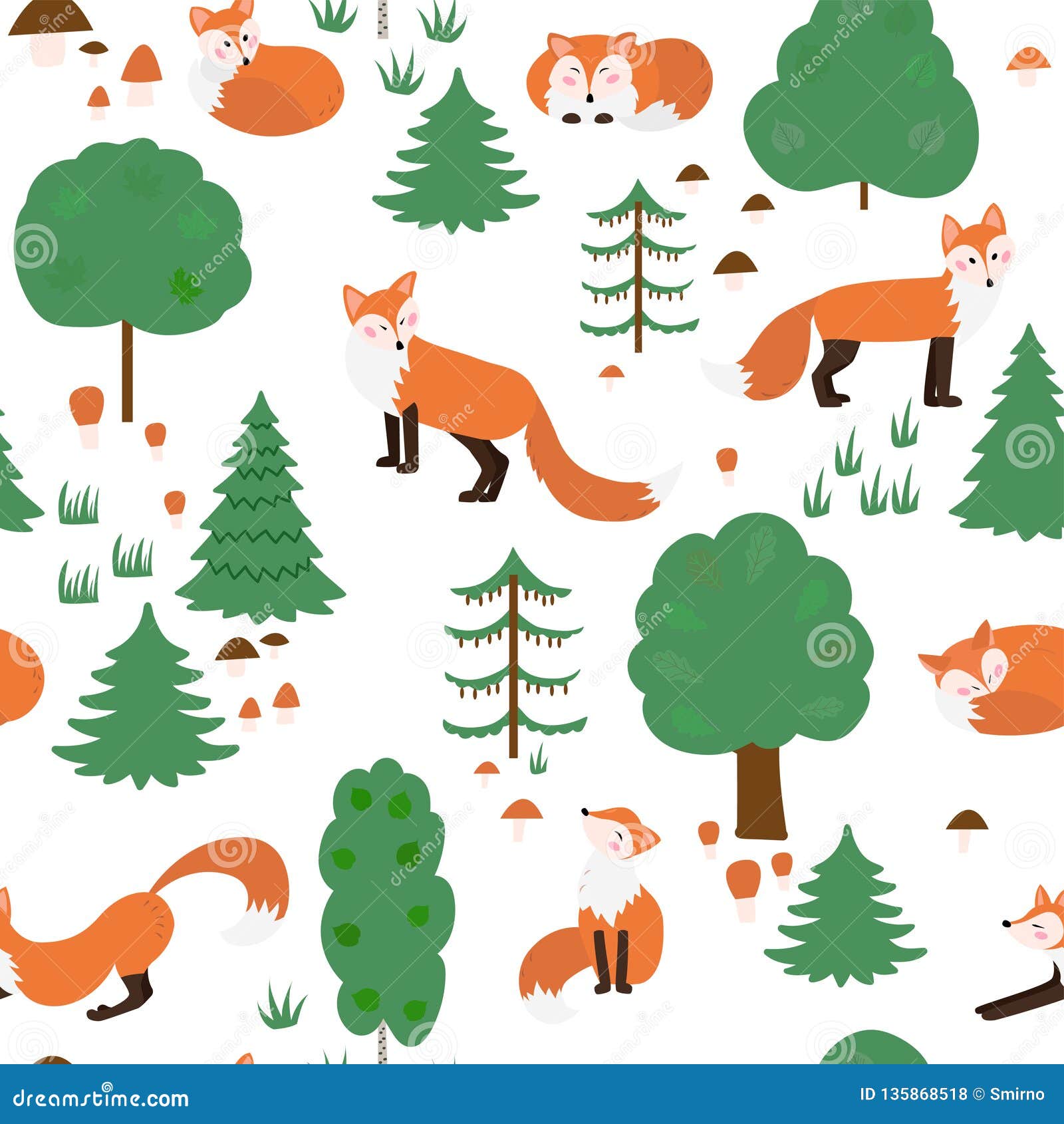 Funny Birch Tree Stump Character With Funny Face Vector Illustration On ...