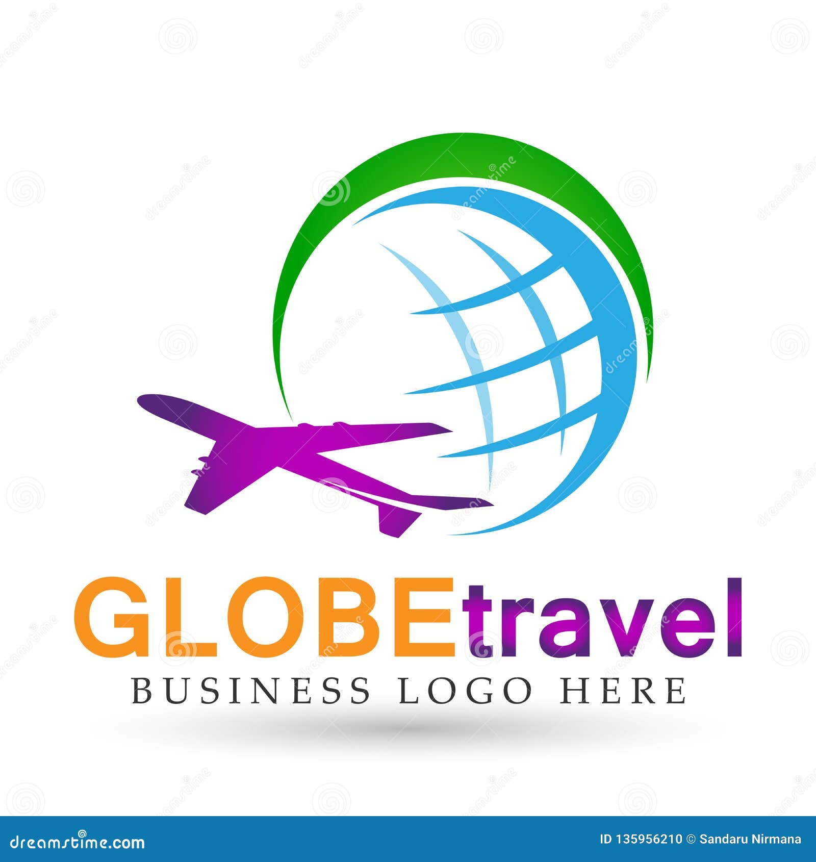 Globe World Travel People Logo Icon Element Vector on White Background ...