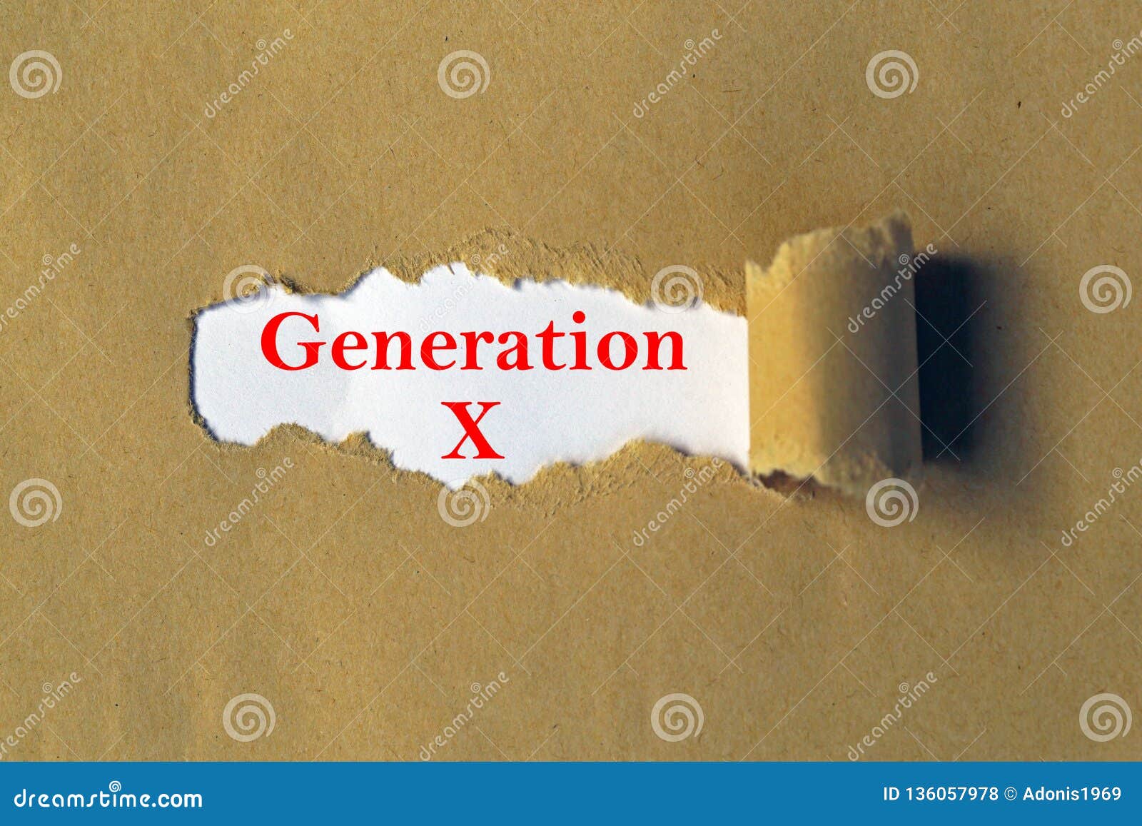 Generation X concept stock photo. Image of cardboard - 136057978