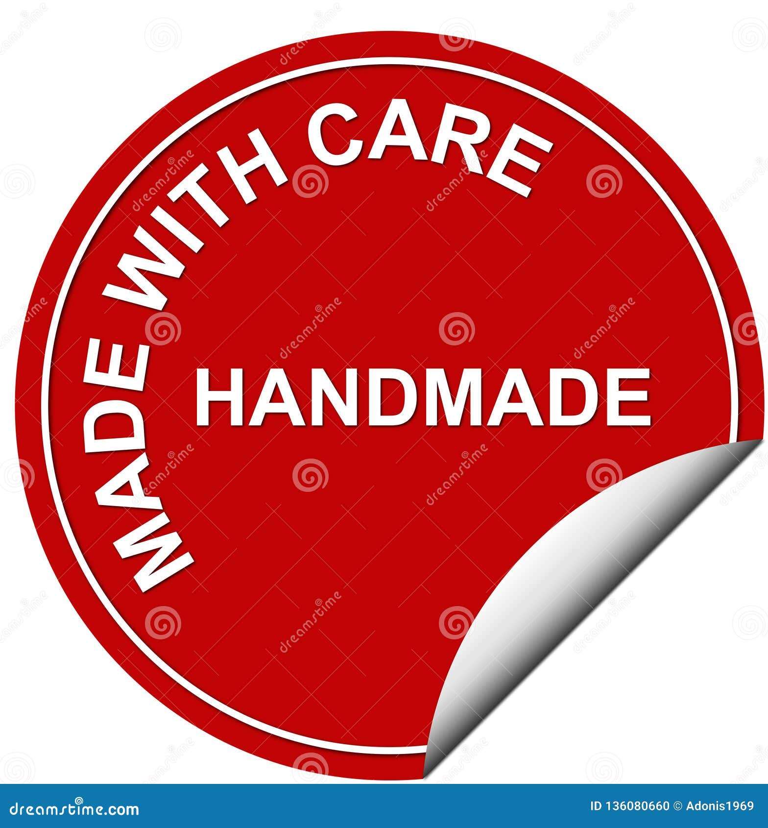 Handmade, Made with Care Illustration Stock Illustration - Illustration ...