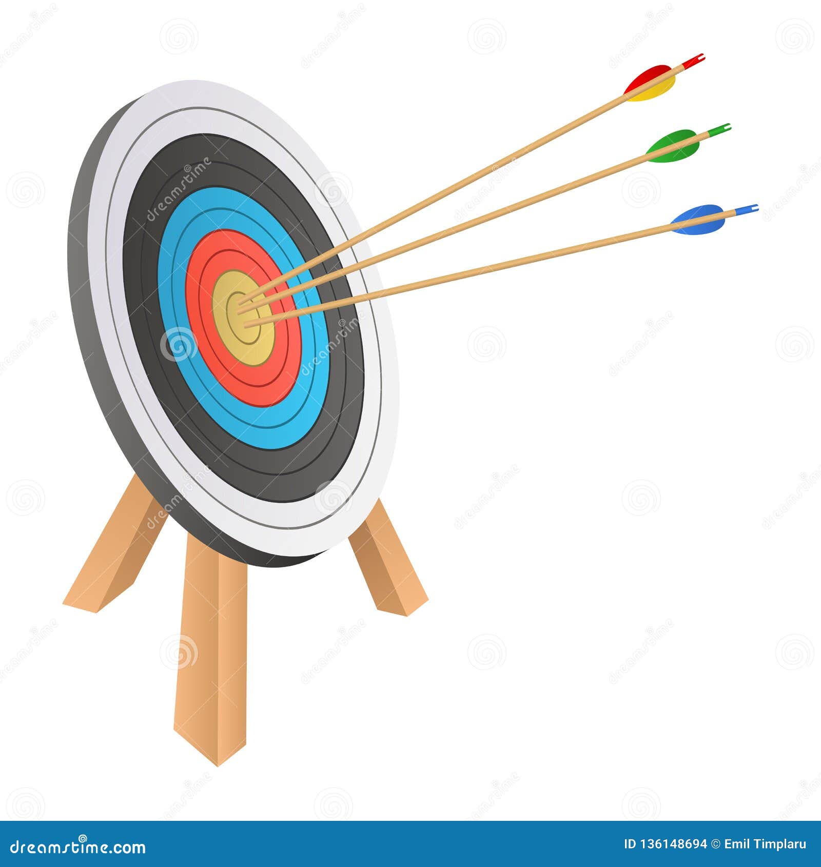 Arrow Hitting Target Vector Design Illustration Stock Vector ...