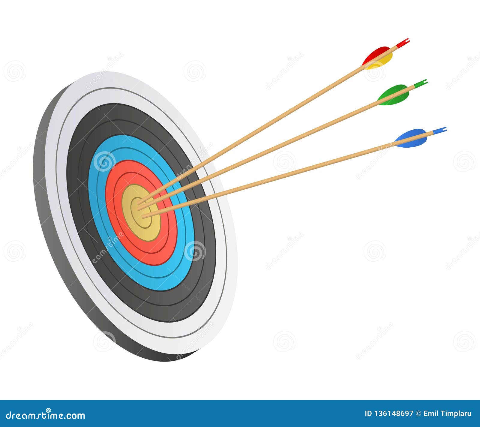 Arrow Hitting Target Vector Design Illustration Stock Vector ...