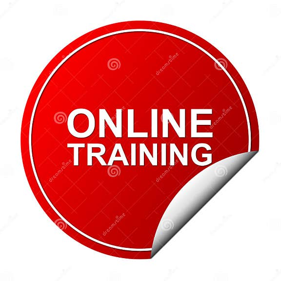 Online training label stock illustration. Illustration of icon - 136167065