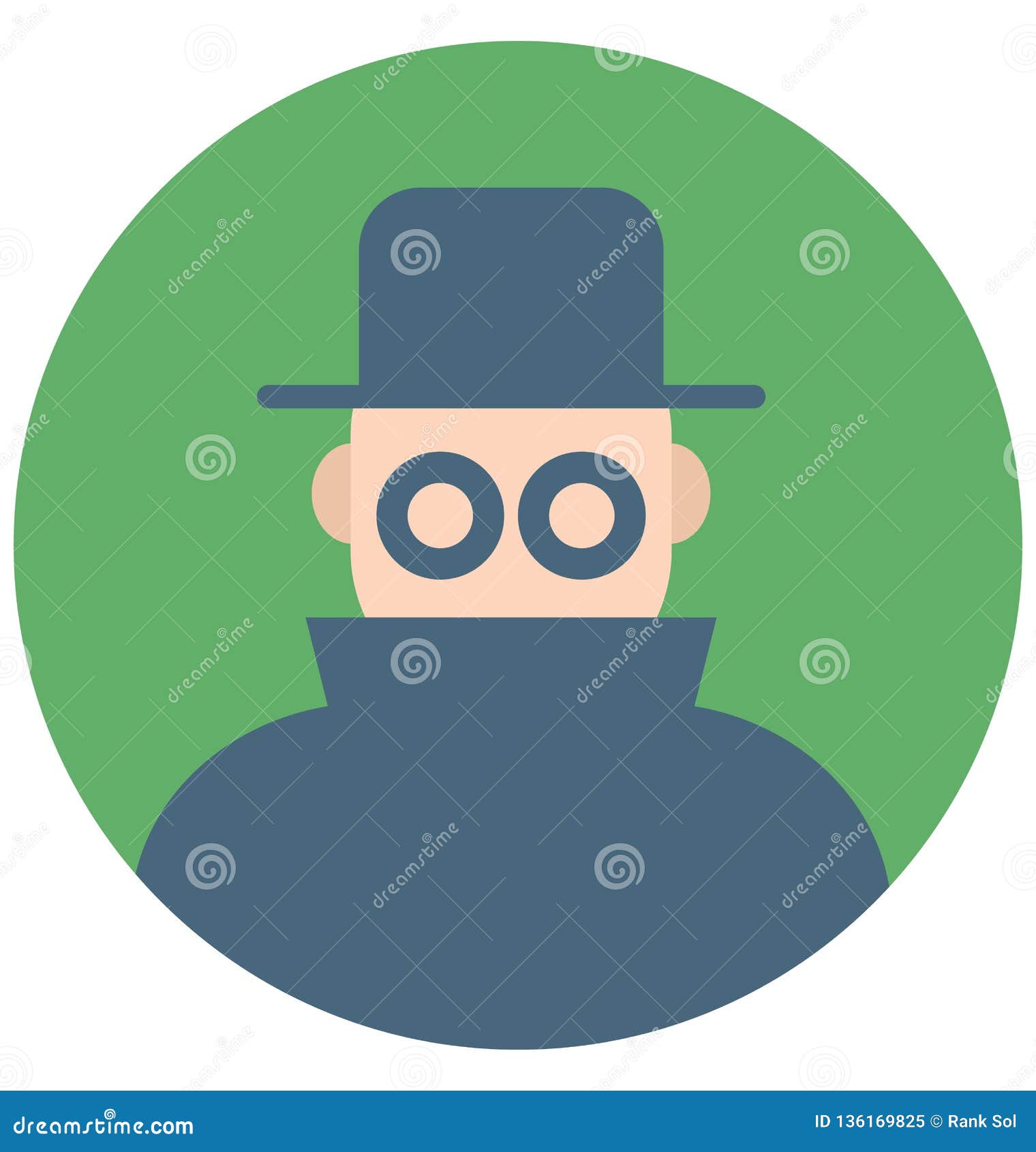 Spy Color Isolated Vector Icons that Can Easily Modify or Edit Stock ...