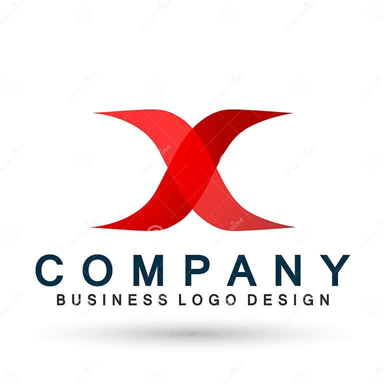 Abstract X Logo Letter Vector Icon Element in Red Xlogo Concept for ...