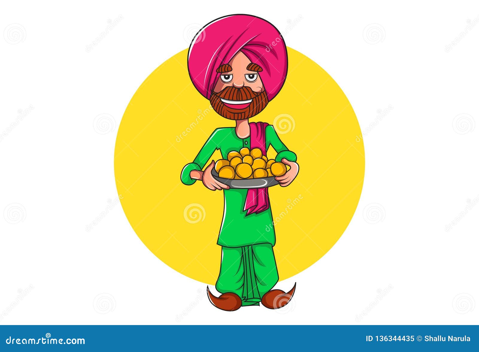 Illustration of Cartoon Punjabi Man Stock Vector - Illustration of ...
