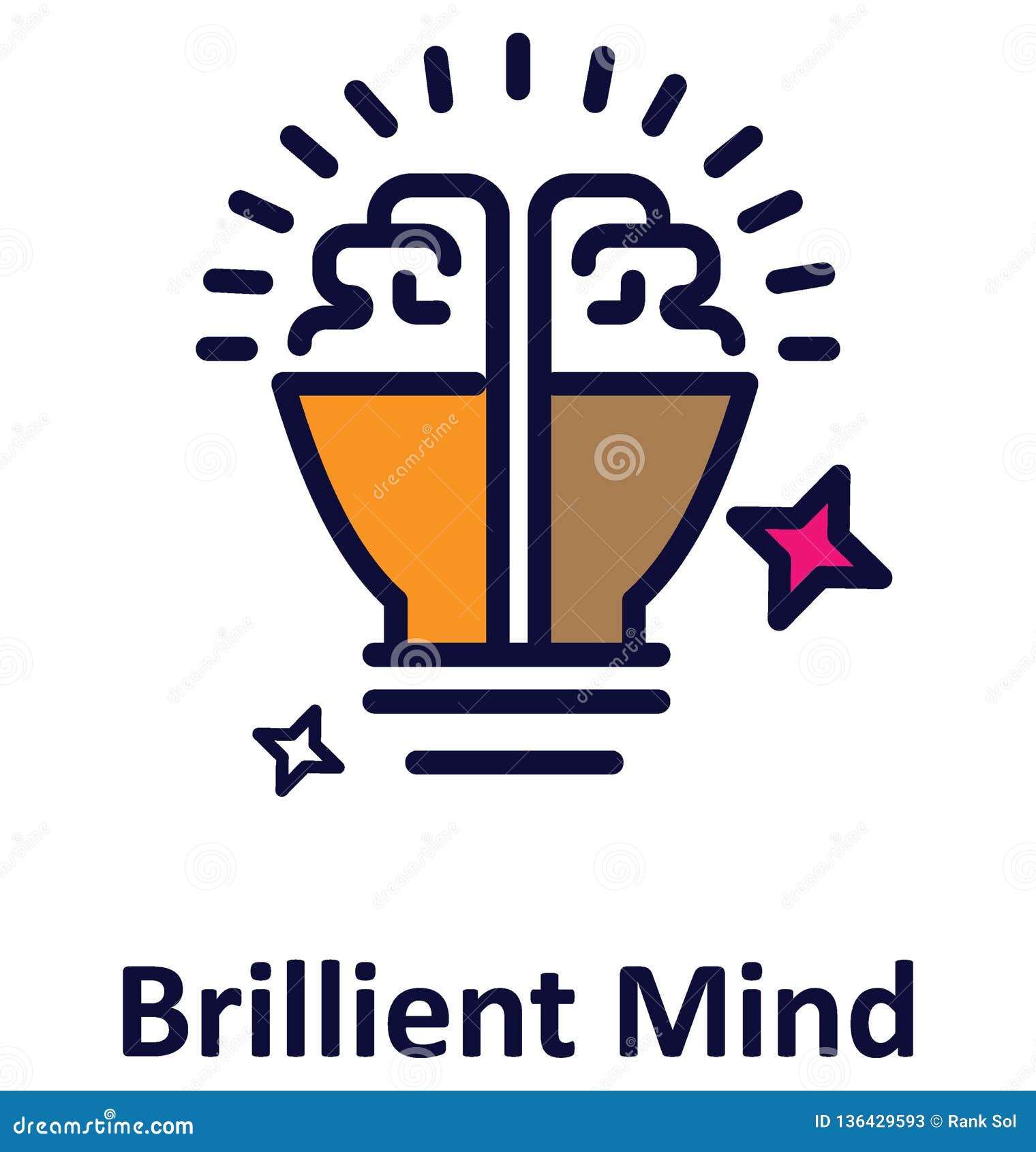 Brilliant Mind Isolated Vector Icon that Can Easily Modified or Edit ...