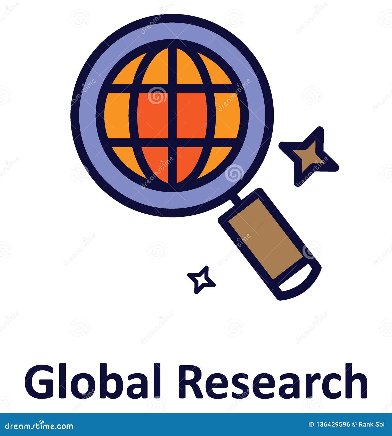 Global Research Isolated Vector Icon that Can Easily Modified or Edit ...