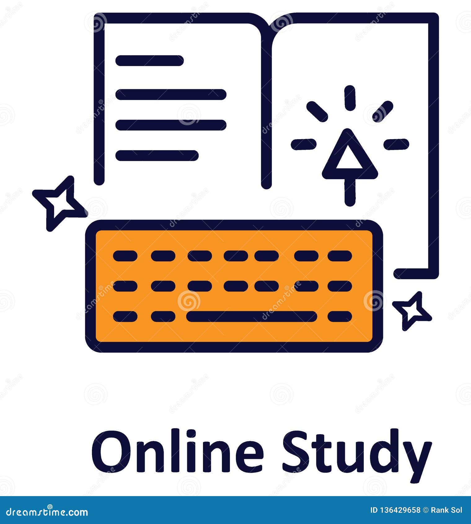 Online Study Isolated Vector Icon that Can Easily Modified or Edit ...