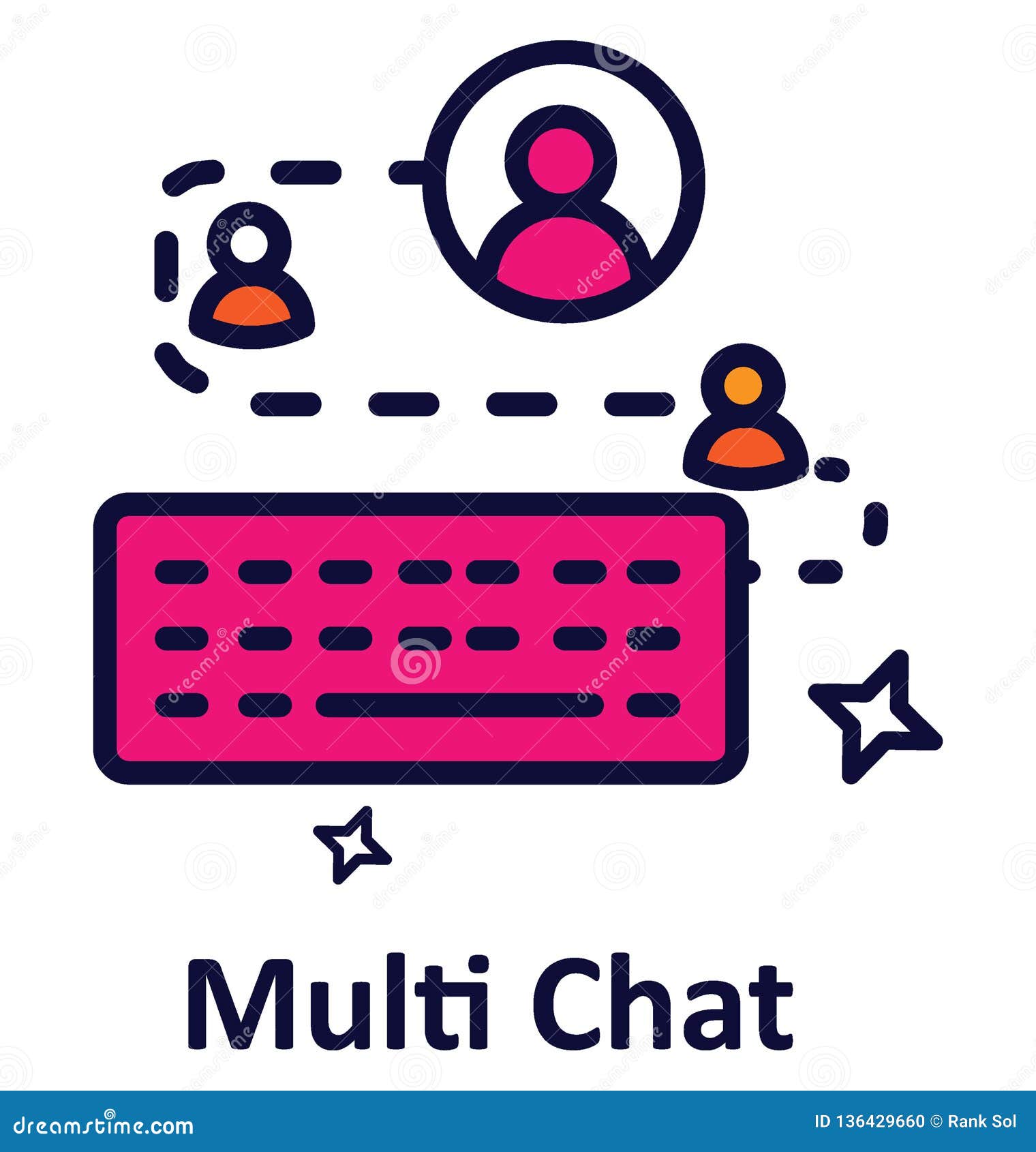 Multi Chat Isolated Vector Icon that Can Easily Modified or Edit. Stock ...