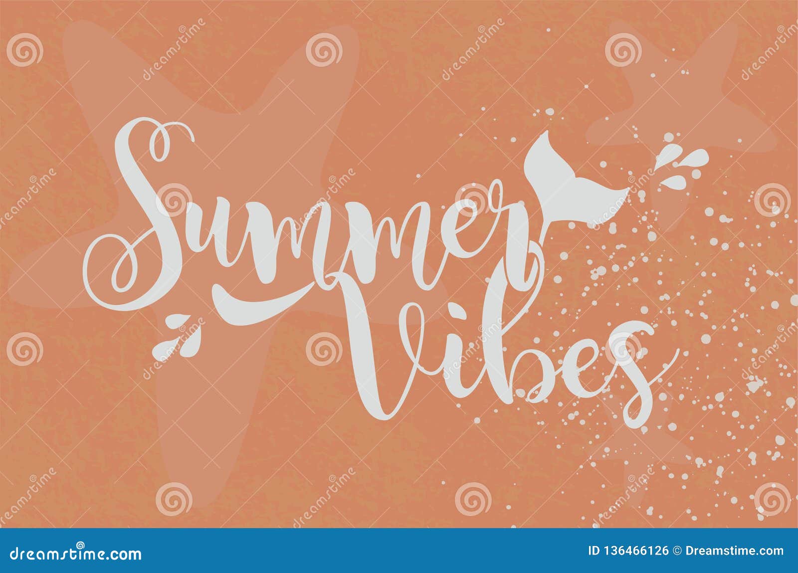 Summer Vibes. Sea Text. Vector Illustration. Stock Vector ...