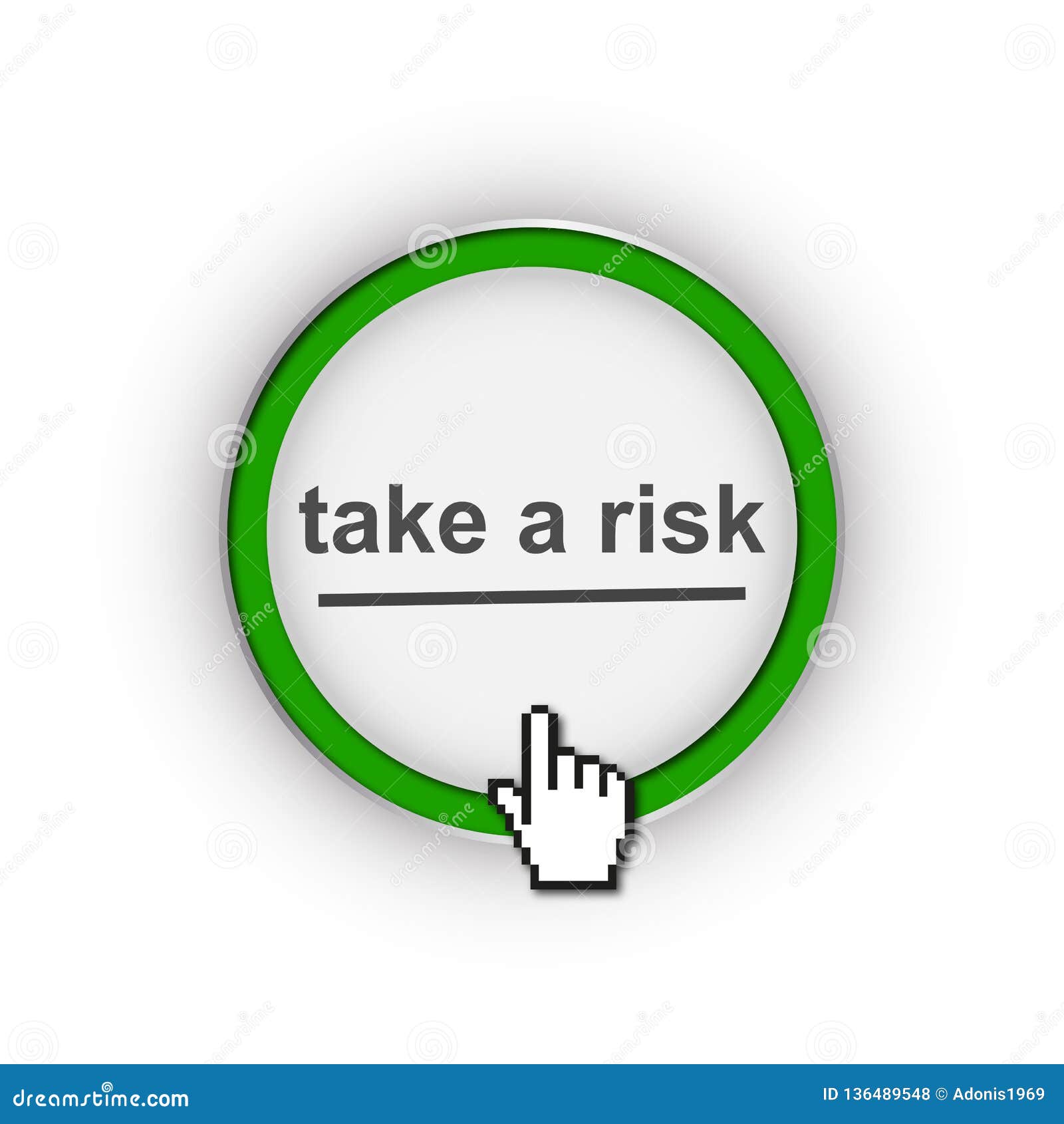 Take a risk symbol stock illustration. Illustration of graphic - 136489548