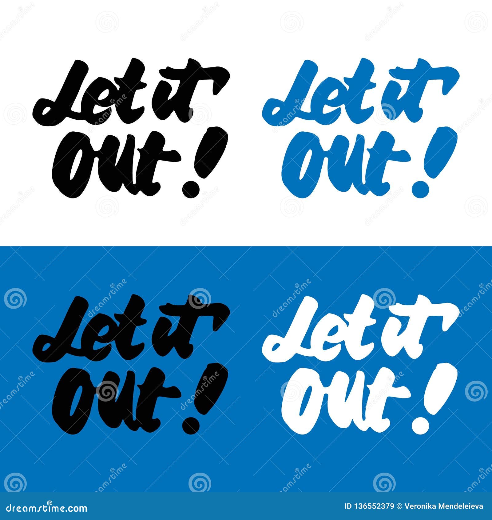 Hand Lettering Illustration for Your Design Stock Vector - Illustration ...