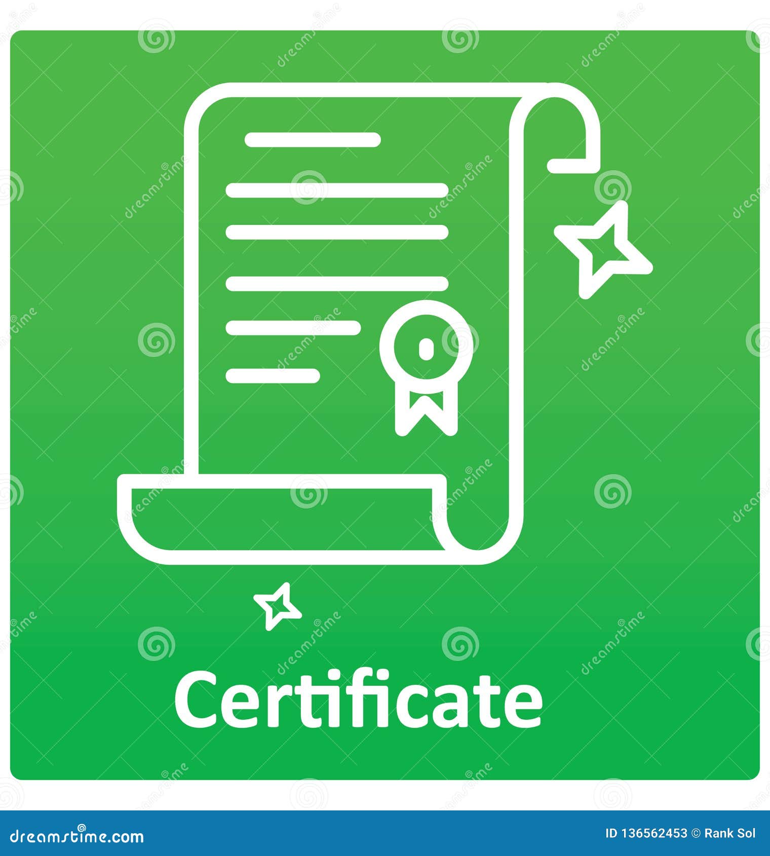 Certificate Isolated Vector Icon that Can Easily Modified or Edit ...