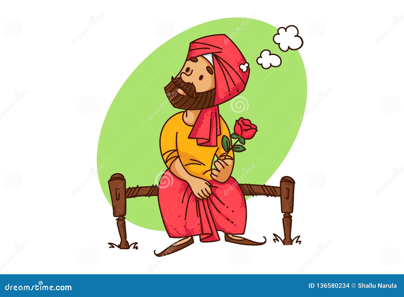 Illustration of Cartoon Punjabi Man Stock Vector - Illustration of ...