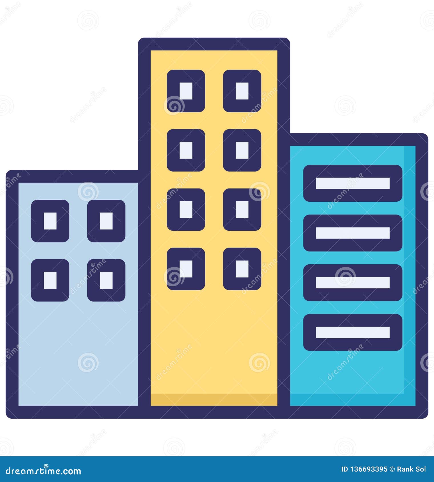 Architecture, Building Isolated Vector Icon Which Can Be Easily Edit or ...